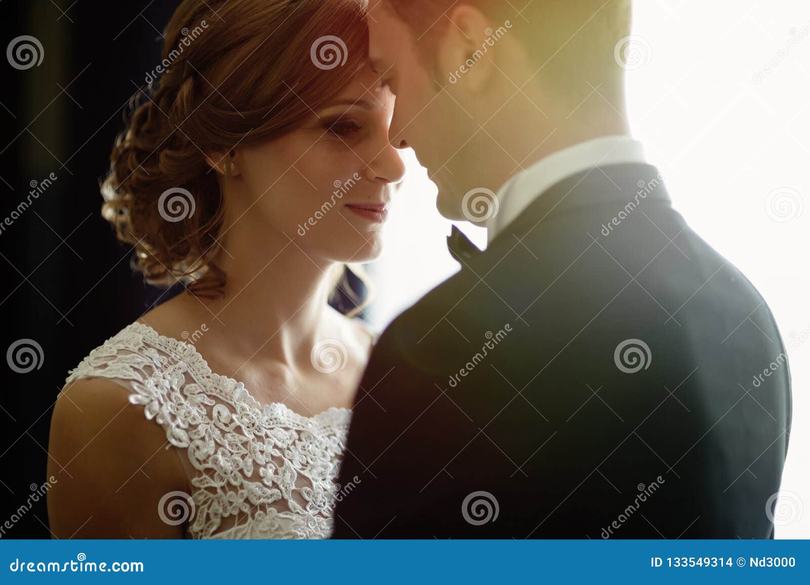 Bride and Groom before Ceremony Stock Photo - Image of contact ...