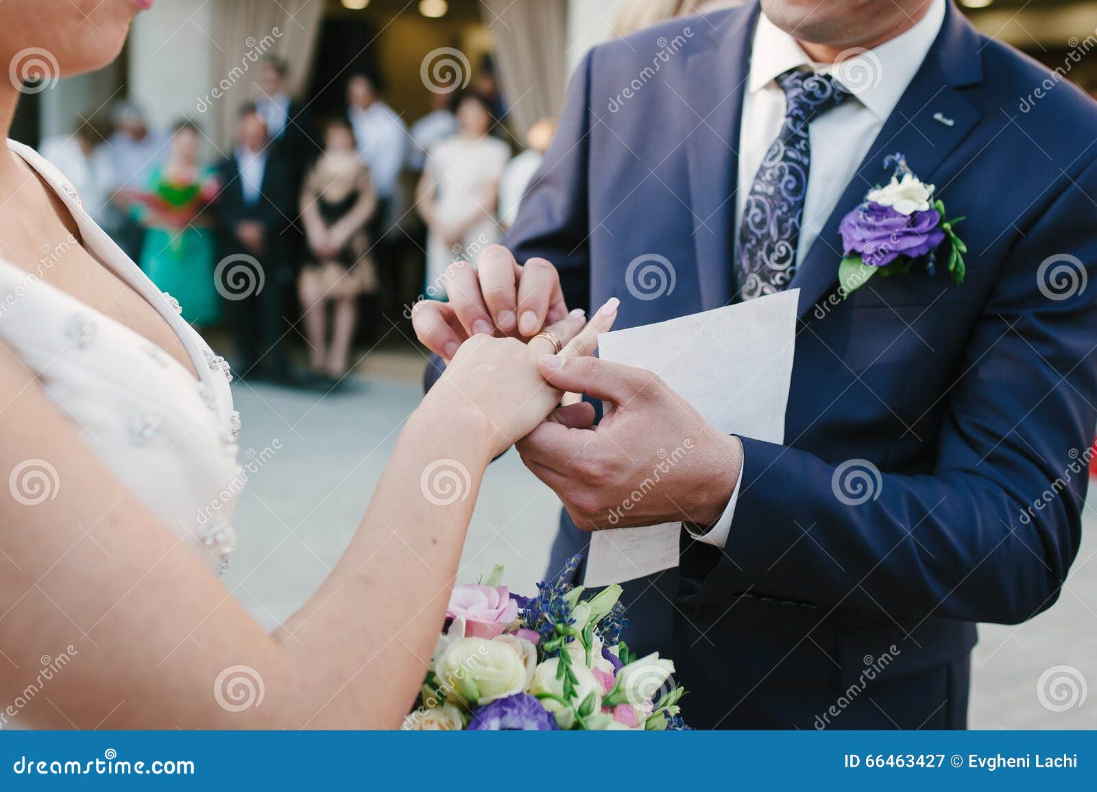 Bride and Groom are Changing Rings Stock Image - Image of giving, ring ...