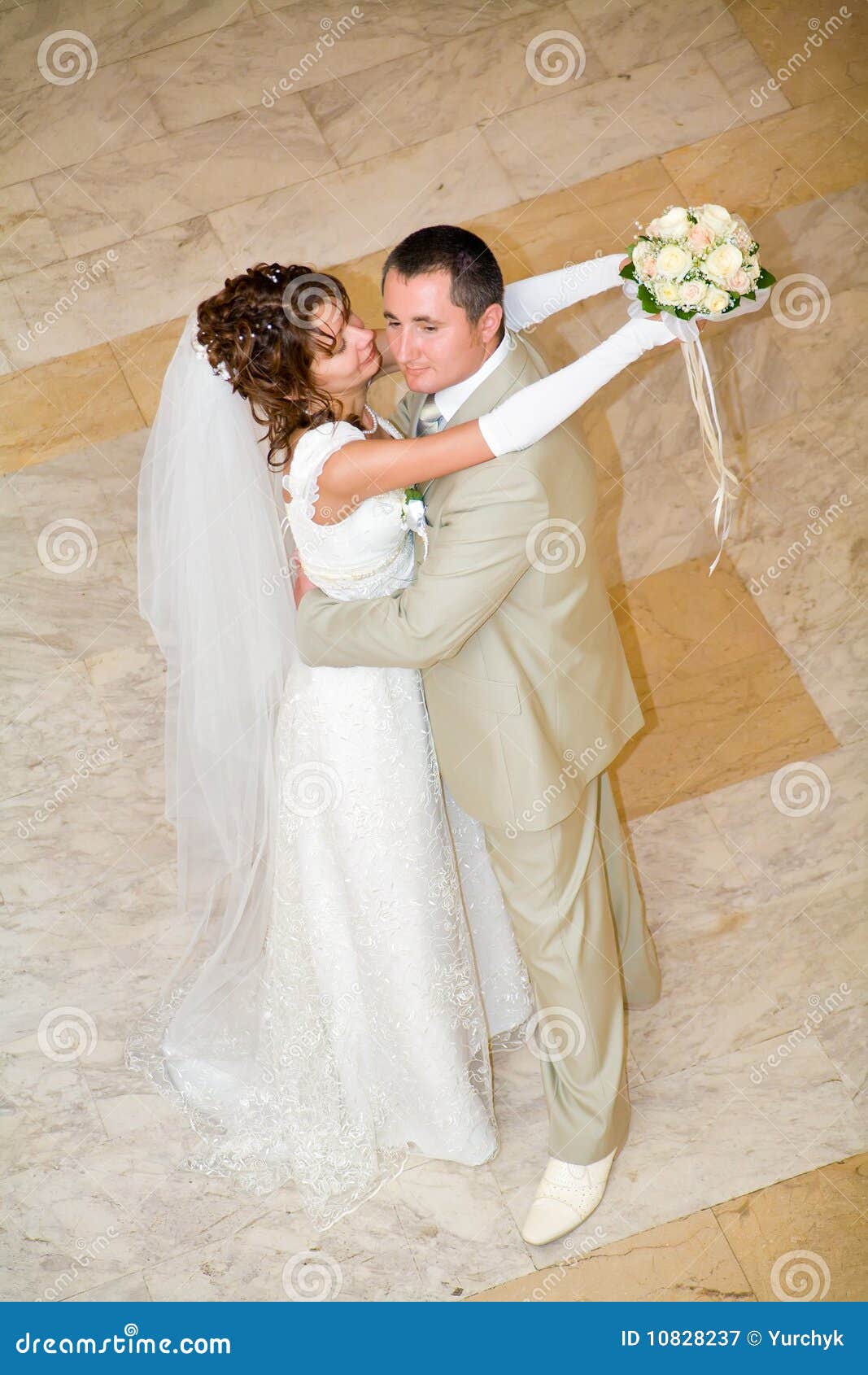 Bride and groom dancing stock image. Image of dancing - 10828237