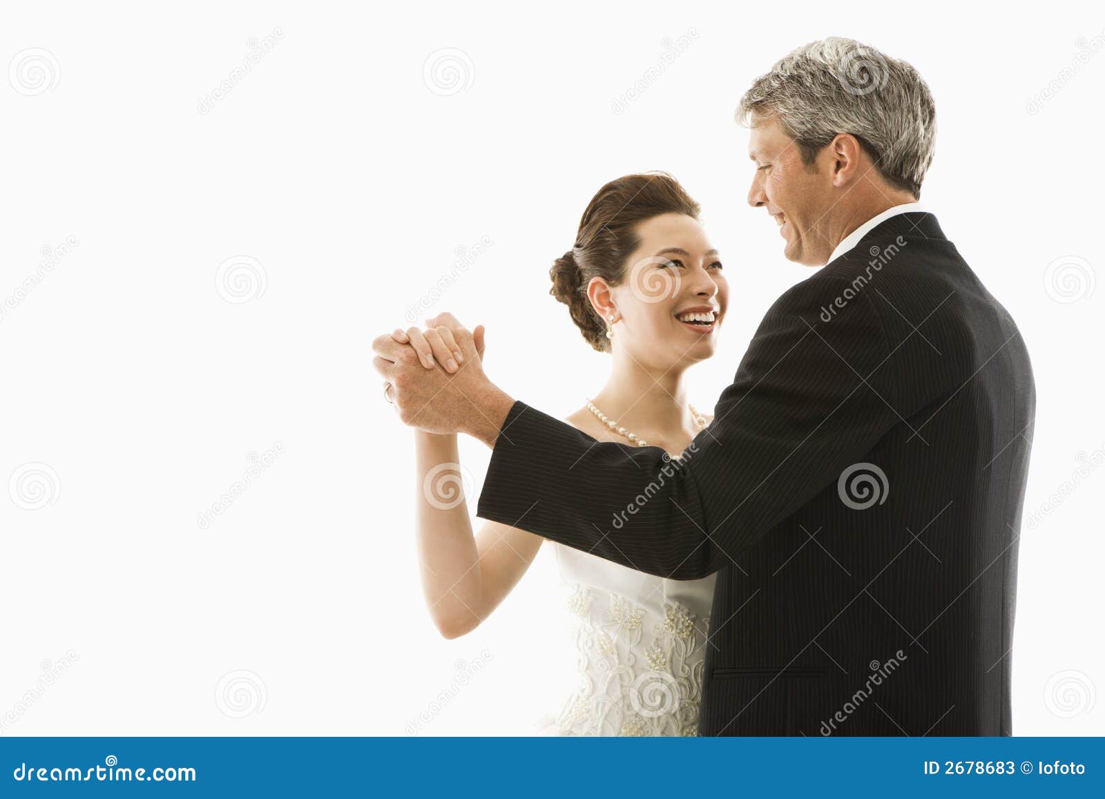 Bride and groom dancing. stock image. Image of groom, smile - 2678683