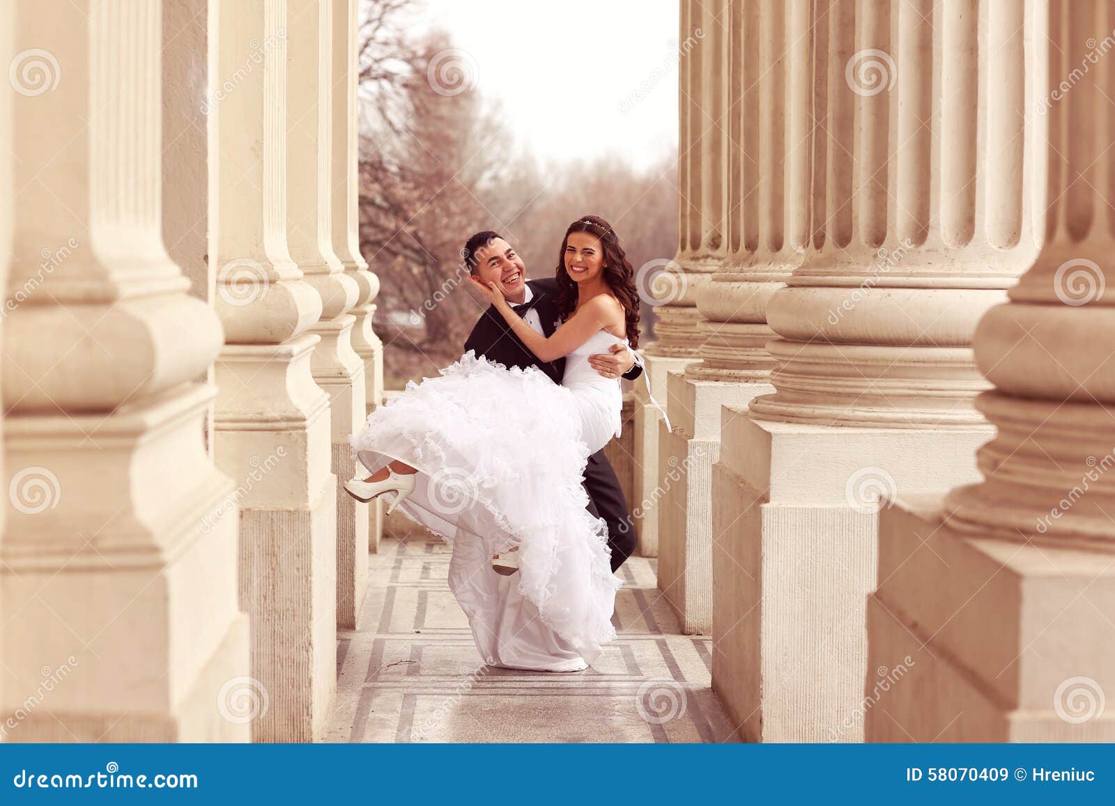 Bride and groom dancing stock image. Image of building - 58070409