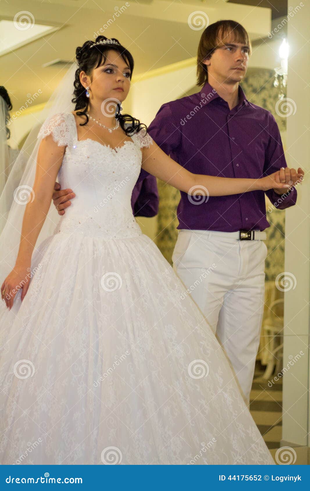 Bride and Groom Dancing the First Dance at Their Stock Photo - Image of ...