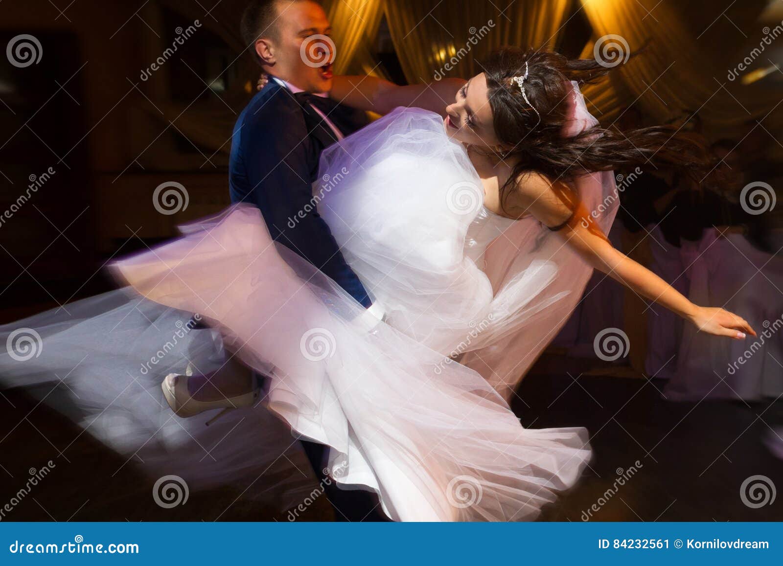 Bride and groom dancing stock image. Image of romantic - 84232561