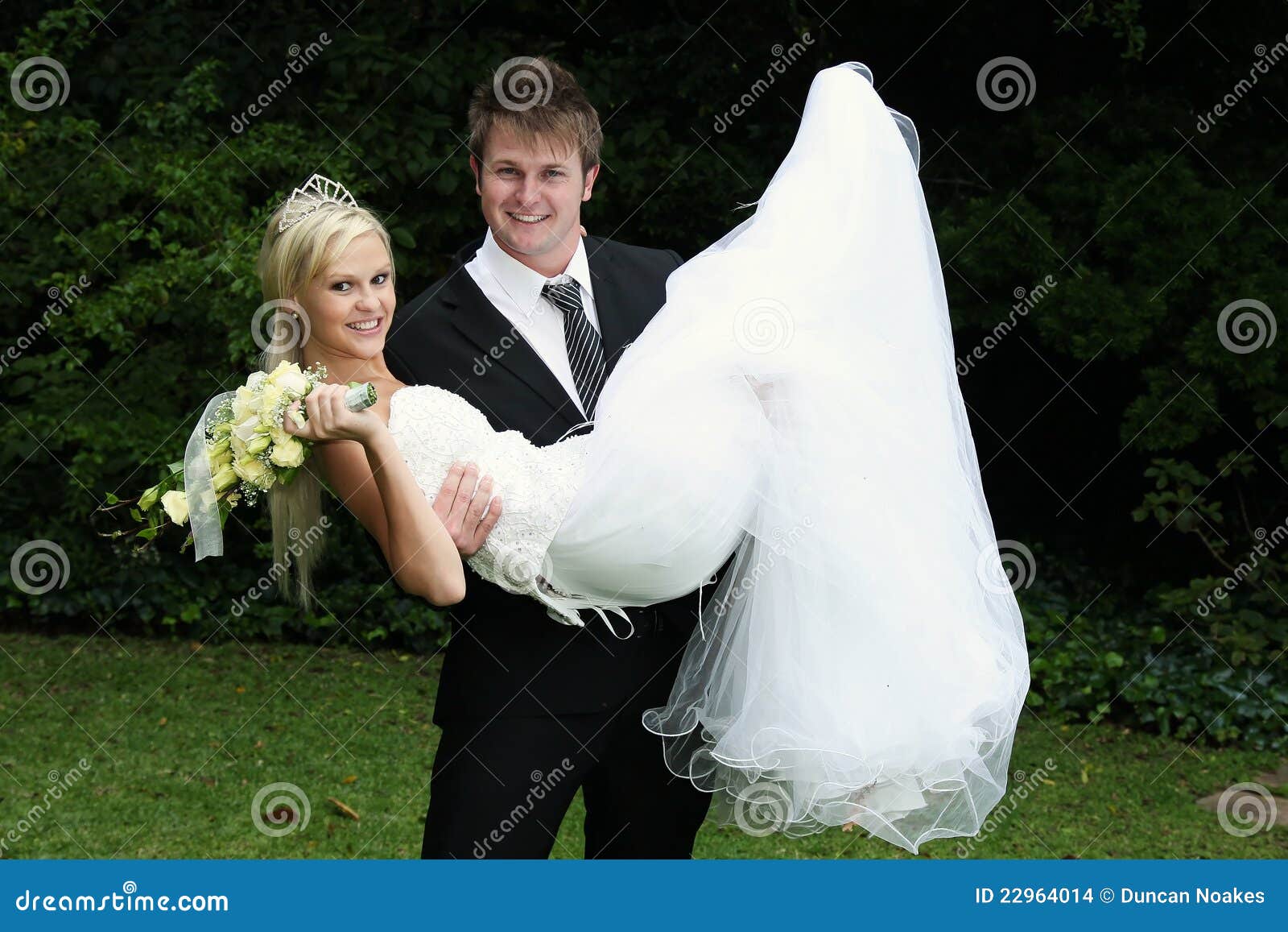 Bride and Groom Fun stock photo. Image of female, carrying - 22964014