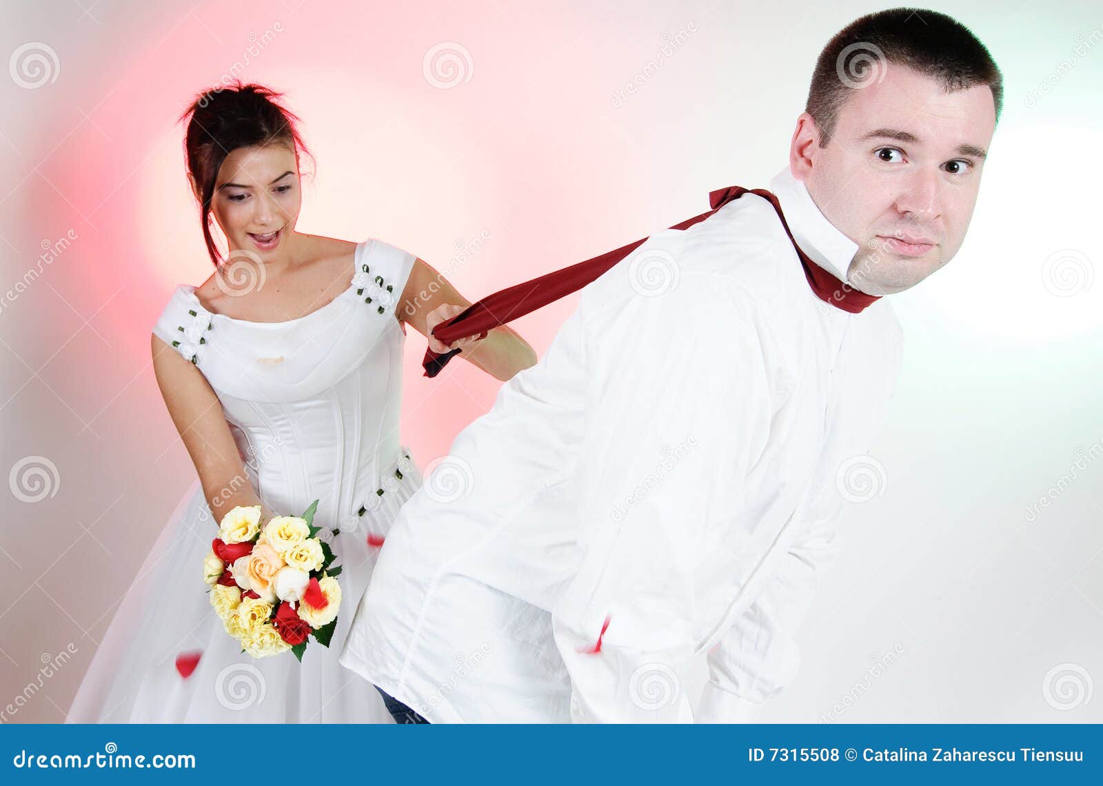 Bride and Groom Funny Faces Stock Photo - Image of light, comic: 7315508