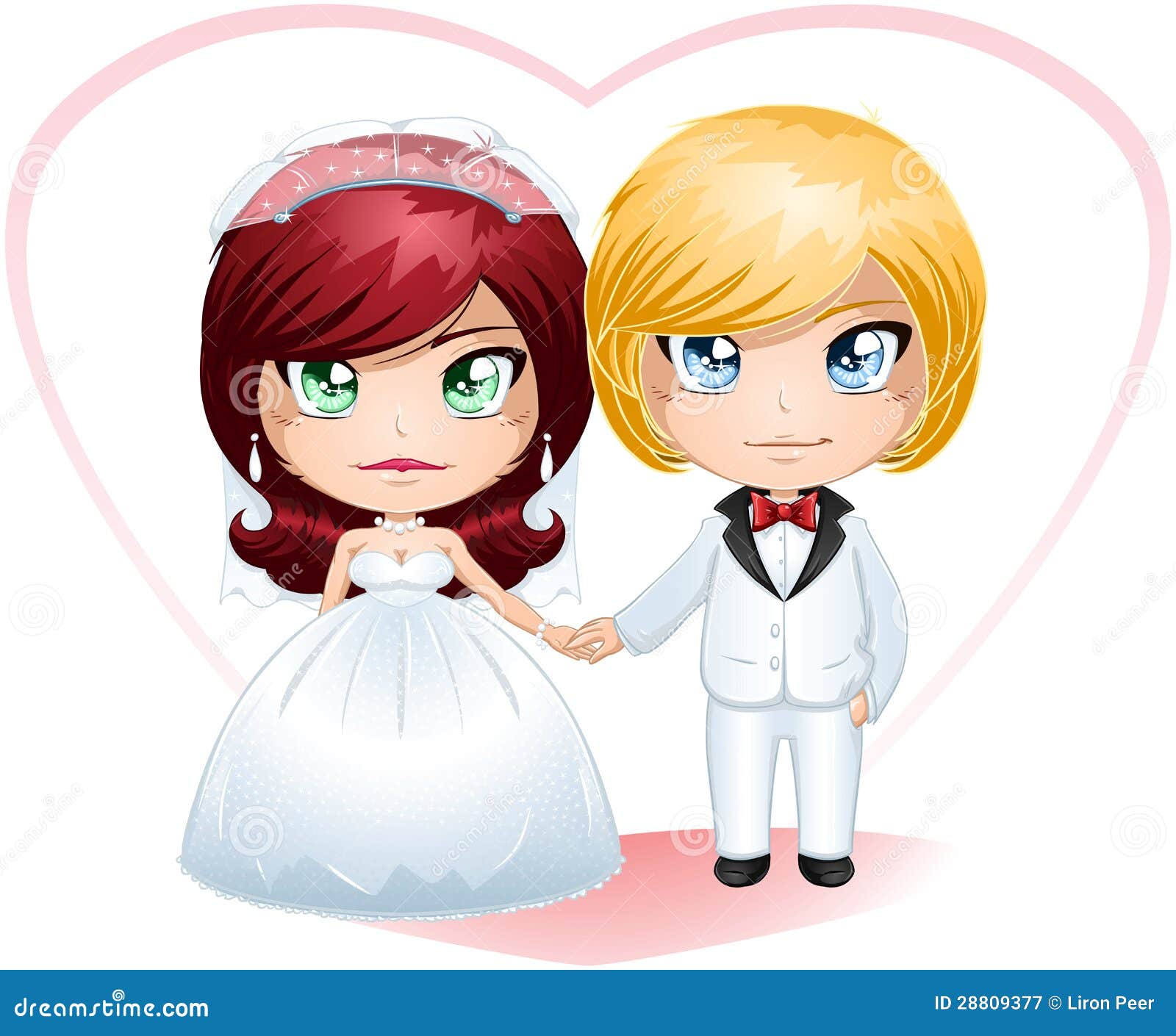 4 Animated Brides in wedding dress coloring pages for instant download ...