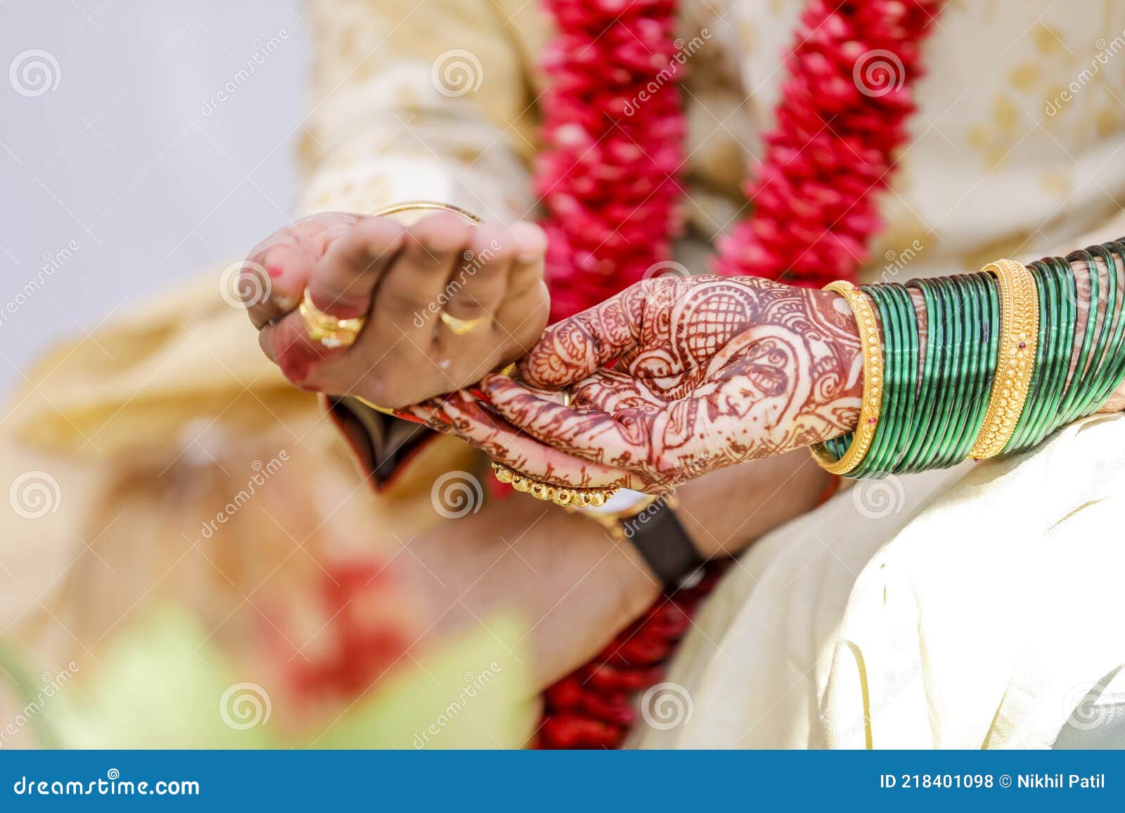 Bride and Groom Hands , Indian Wedding Stock Photo - Image of color ...