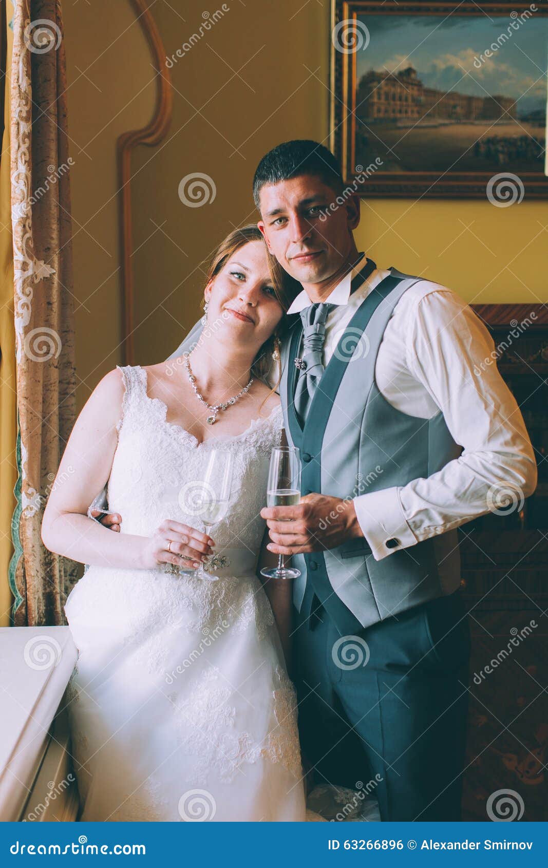 Bride and groom stock photo. Image of betrothal, flowers - 63266896