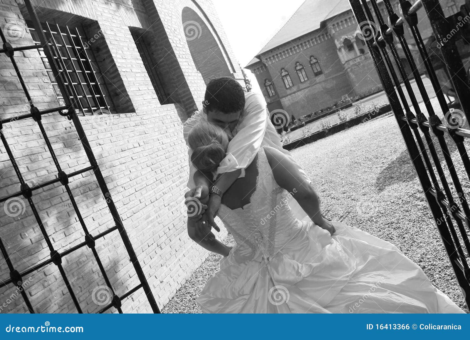 Bride and groom hugging stock photo. Image of couple - 16413366