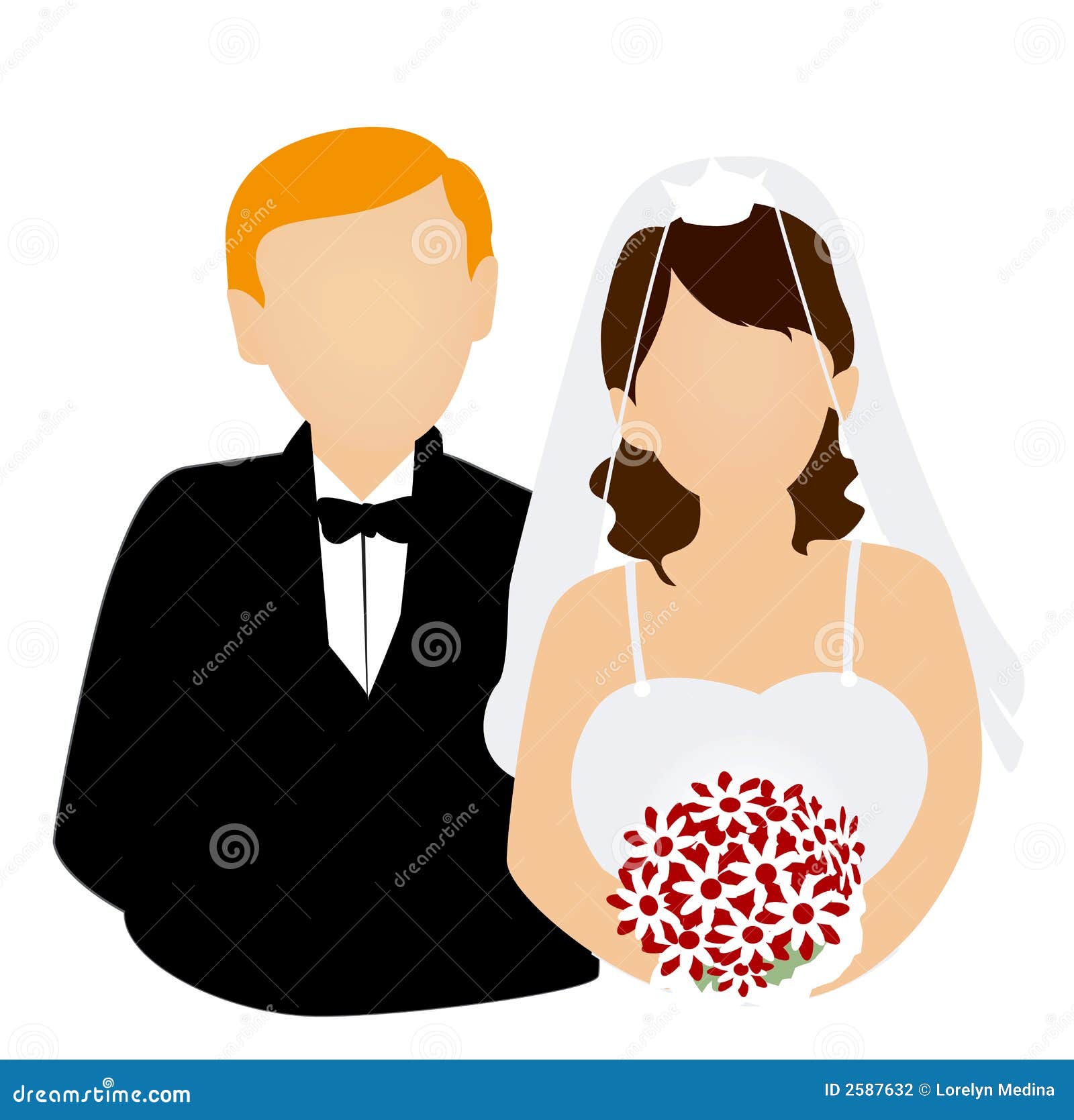 Bride and Groom Icon stock illustration. Illustration of couple - 2587632