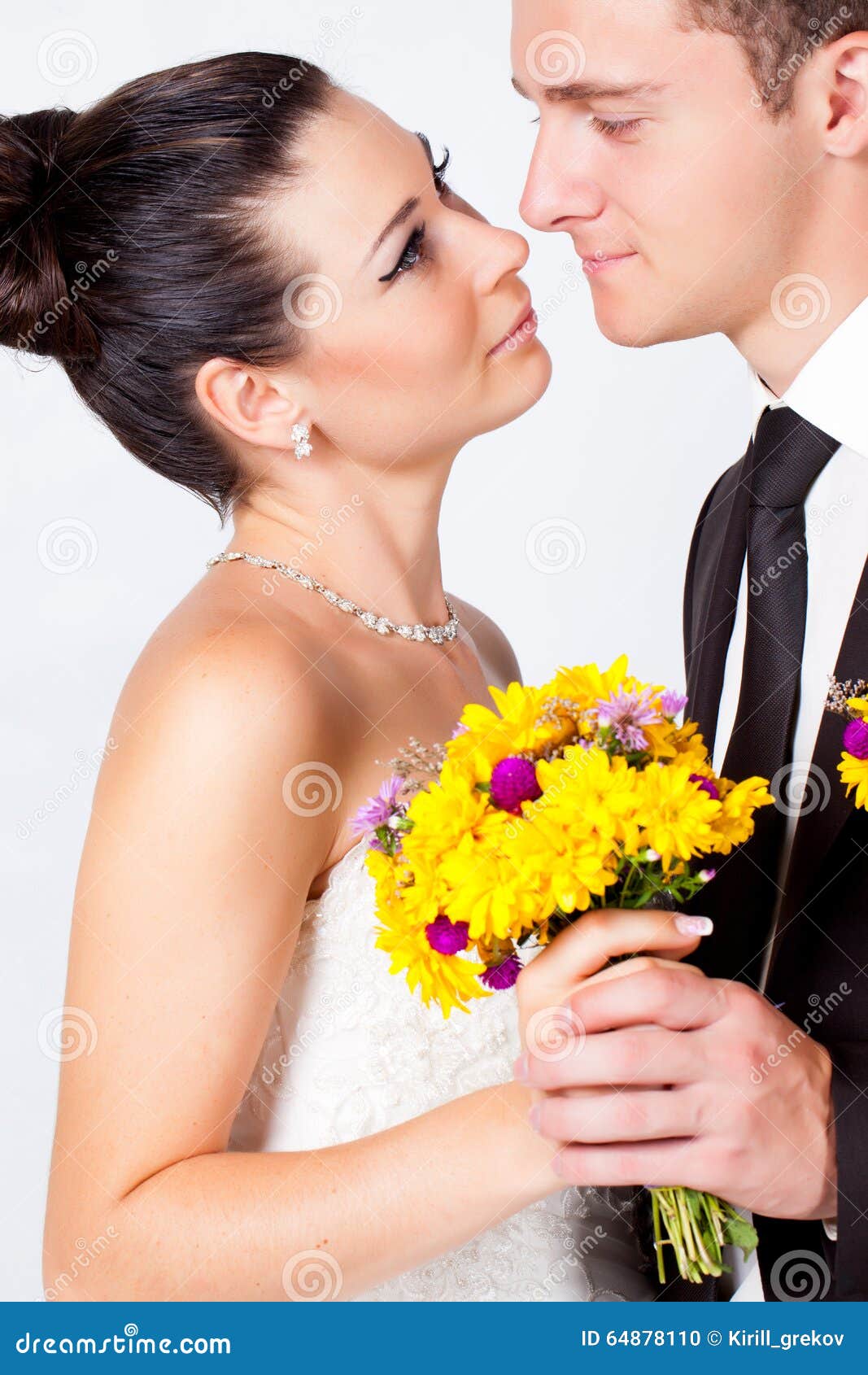Bride and groom stock photo. Image of bridegroom, dress - 64878110