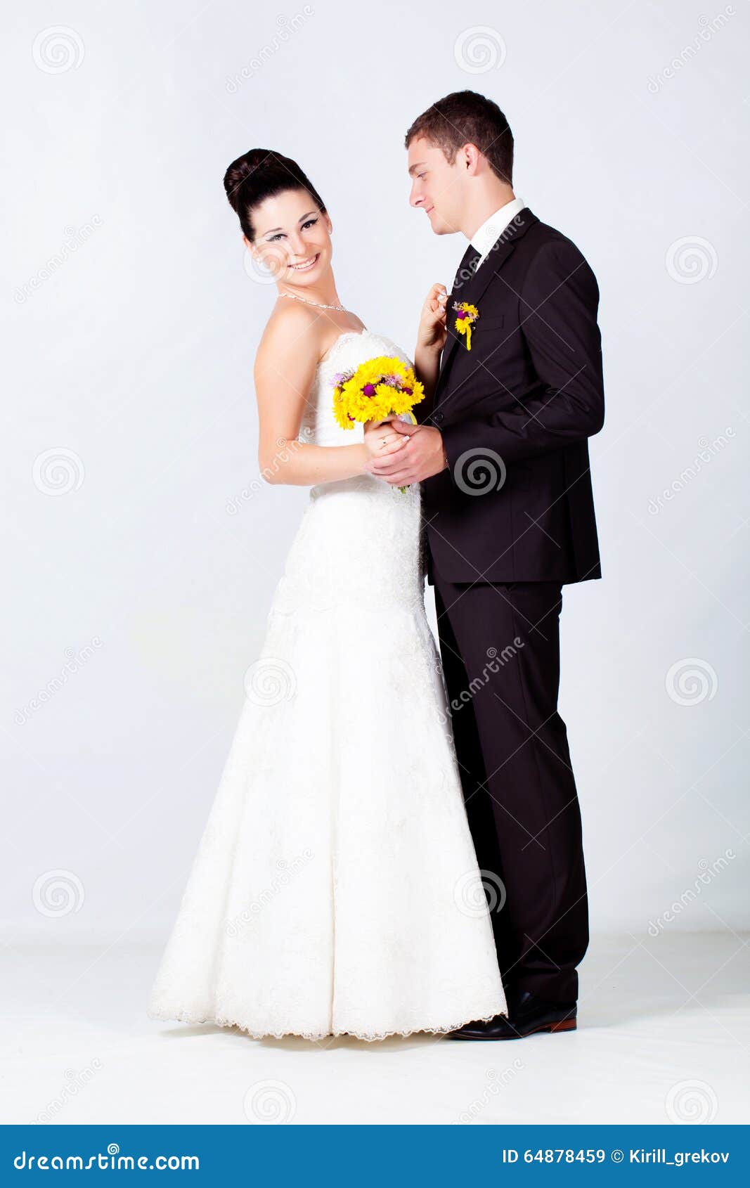 Bride and groom stock image. Image of charming, look - 64878459