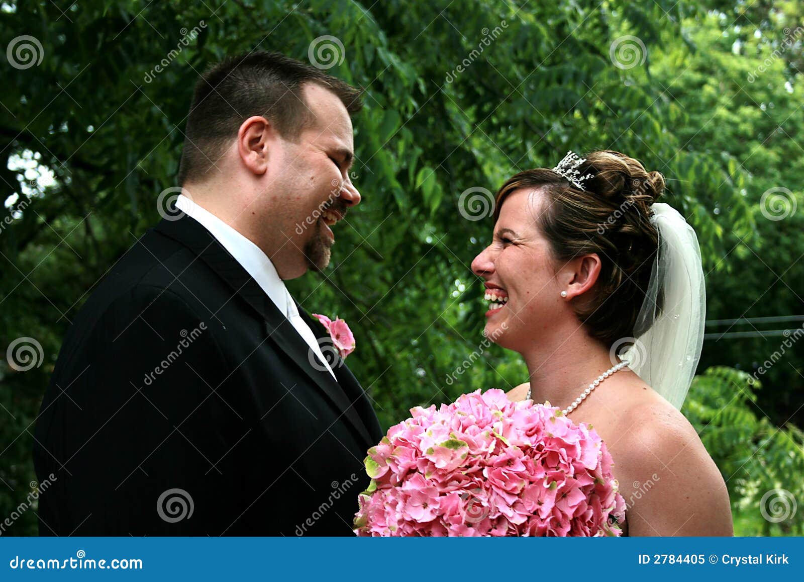 Bride and groom laughing stock image. Image of marriage - 2784405