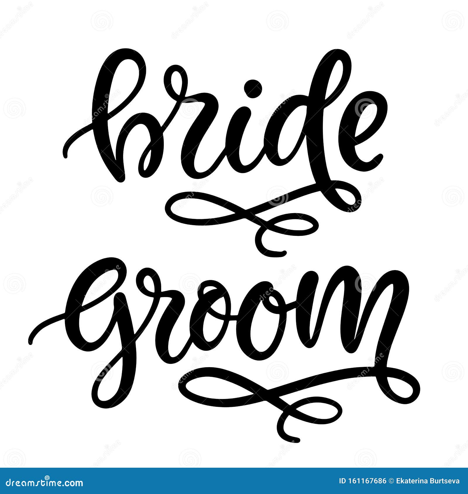 Lettering Our Wedding On The Background With Heart Vector Illustration