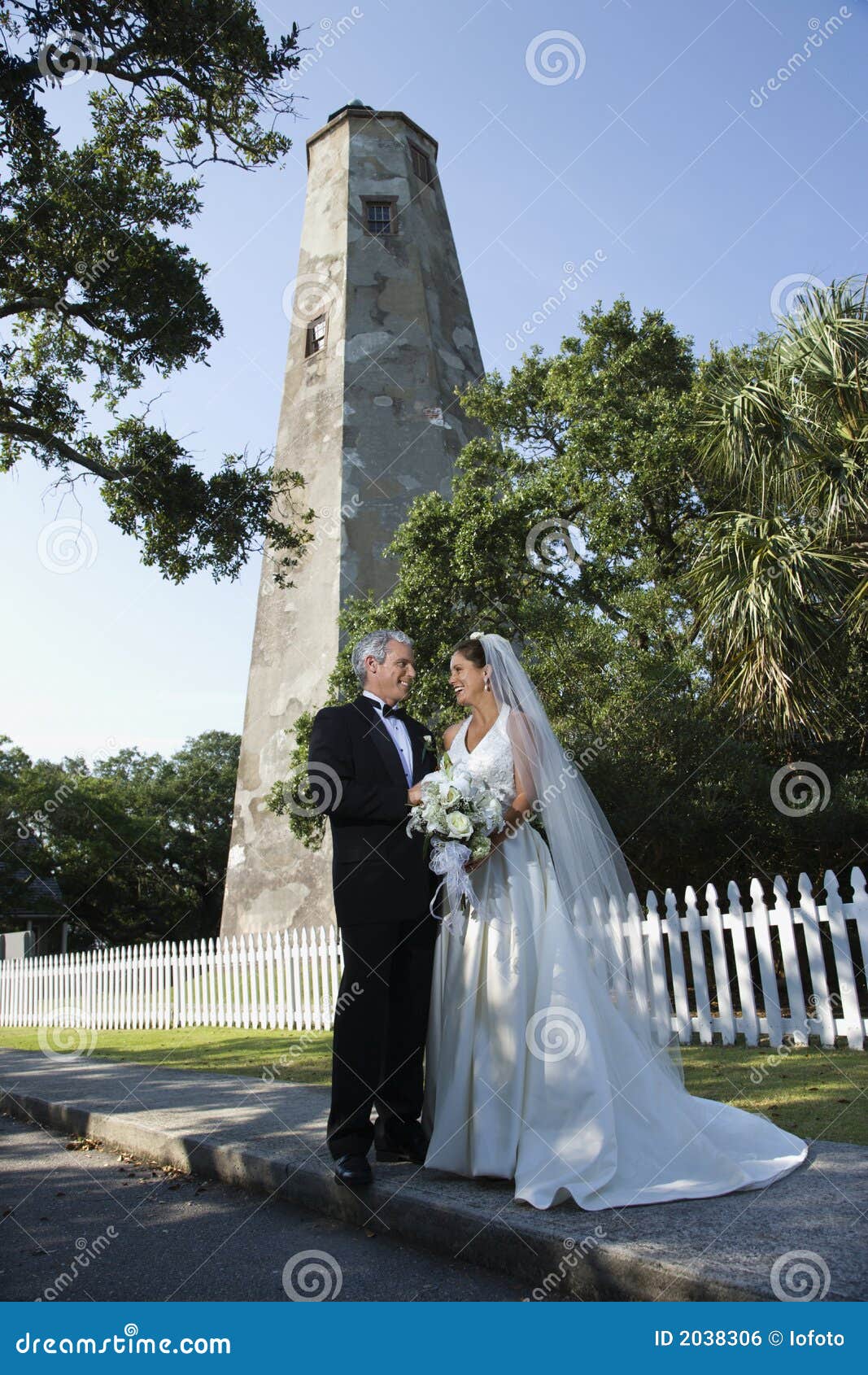 Bride and Groom Looking at Each Other. Stock Photo - Image of length ...