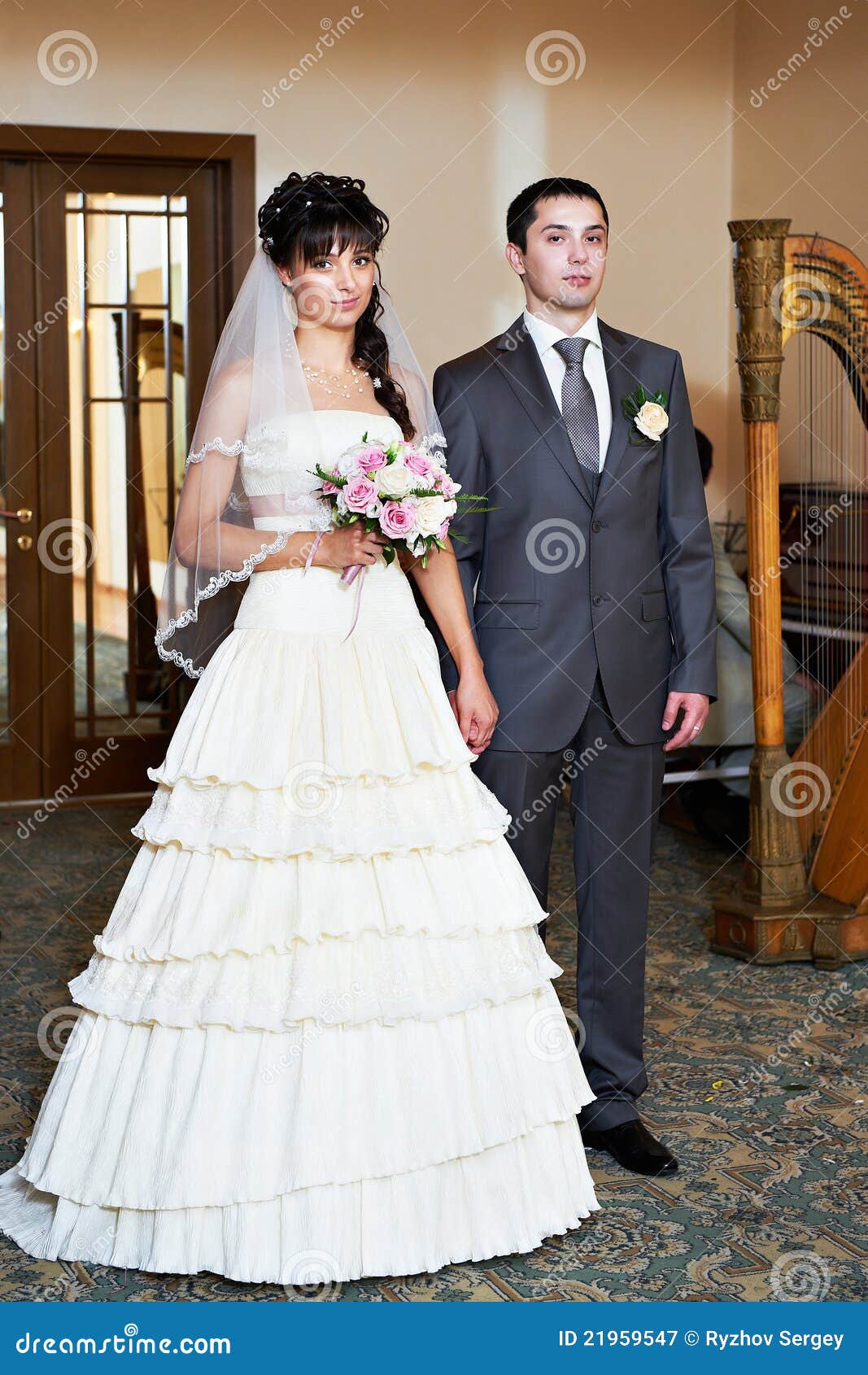 Bride and Groom at Marriage Registration Stock Image - Image of ...