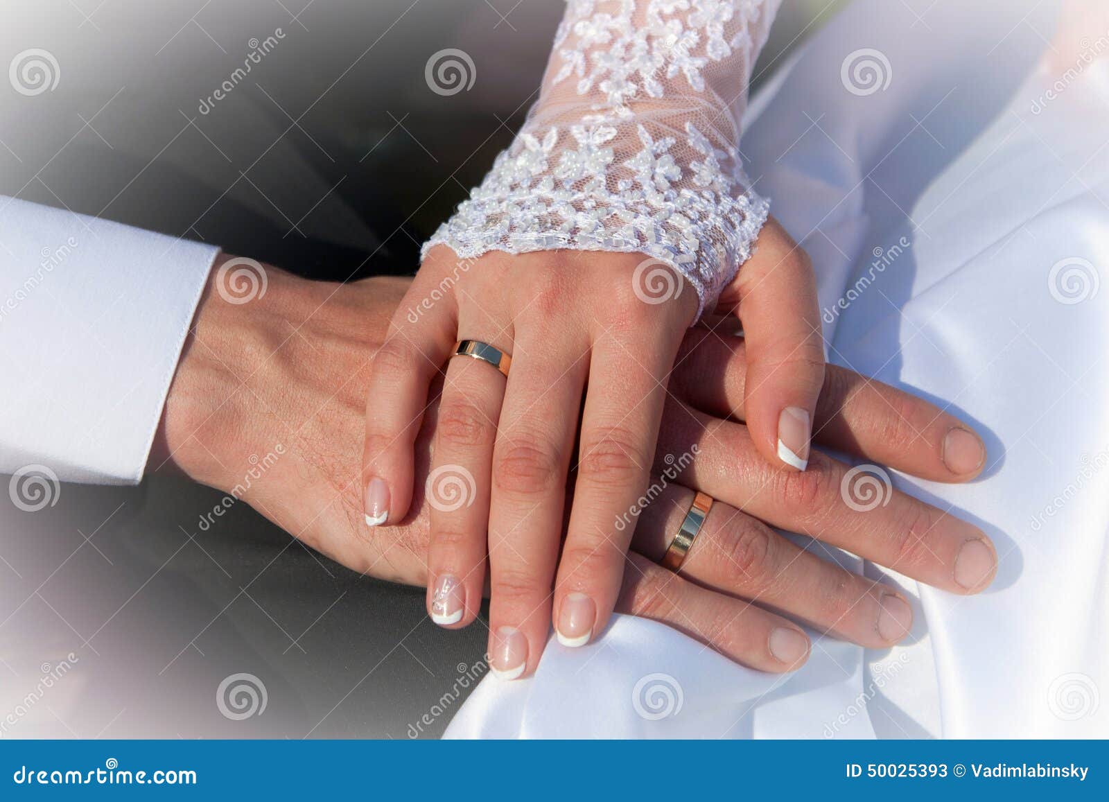 Bride and Groom S Hands with Wedding Rings Stock Image - Image of ...