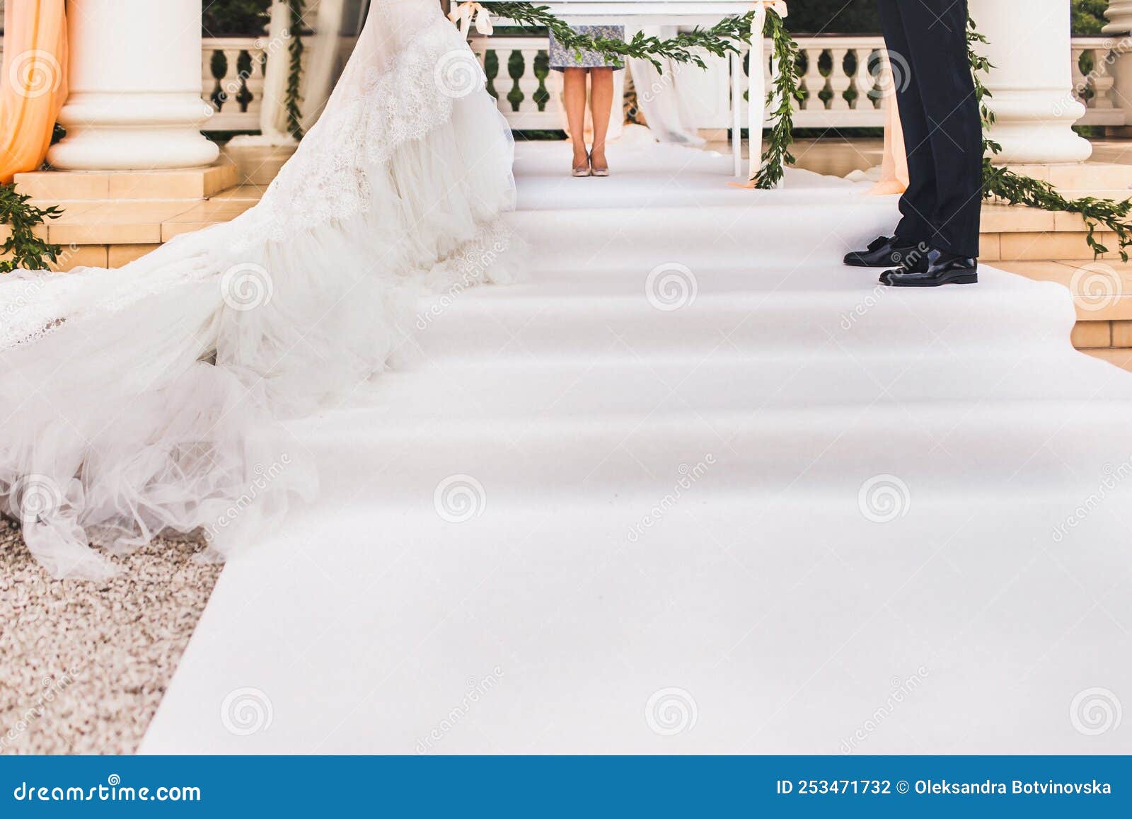 Bride and Groom Stand at the Wedding Ceremony Stock Photo - Image of ...