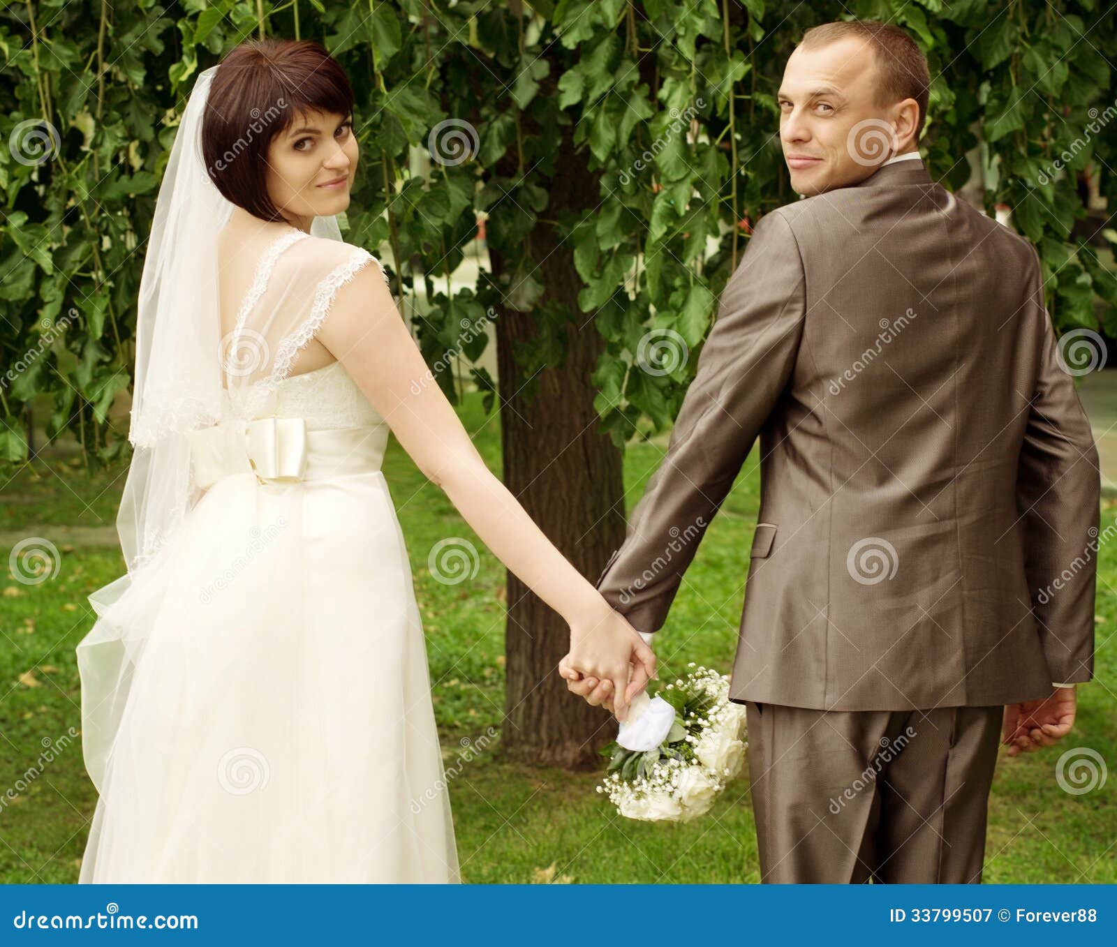 Bride and groom stock image. Image of makeup, happy, celebrating - 33799507