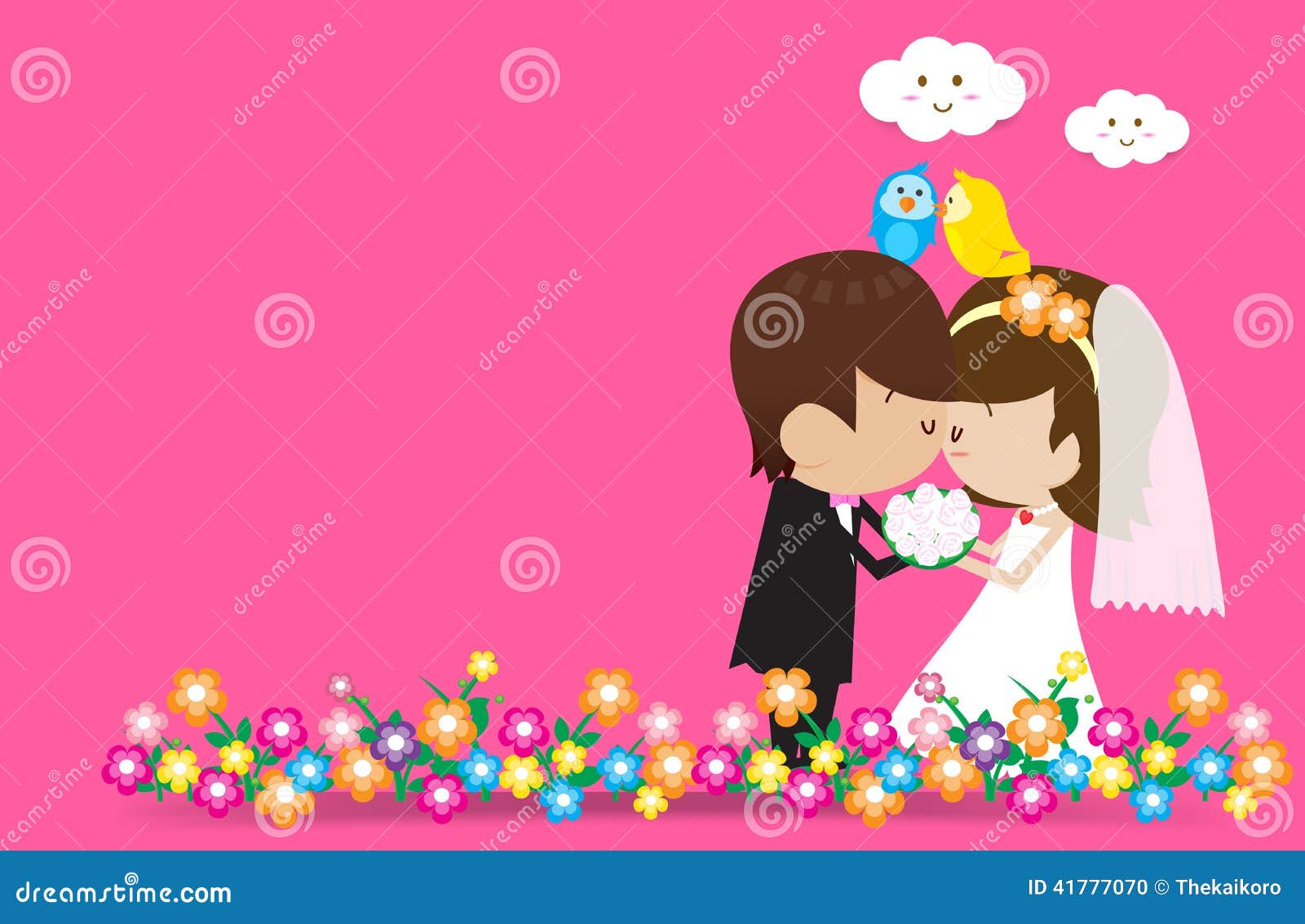 Blushing Bride Cartoon Vector | CartoonDealer.com #5532301