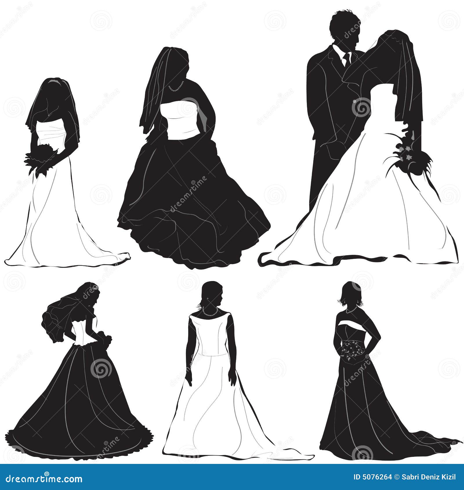 Bride groom vector 2 stock vector. Illustration of commitment - 5076264