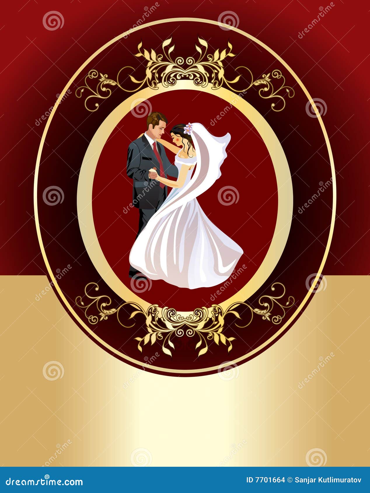 Bride and Groom - Vector stock vector. Illustration of graphics - 7701664