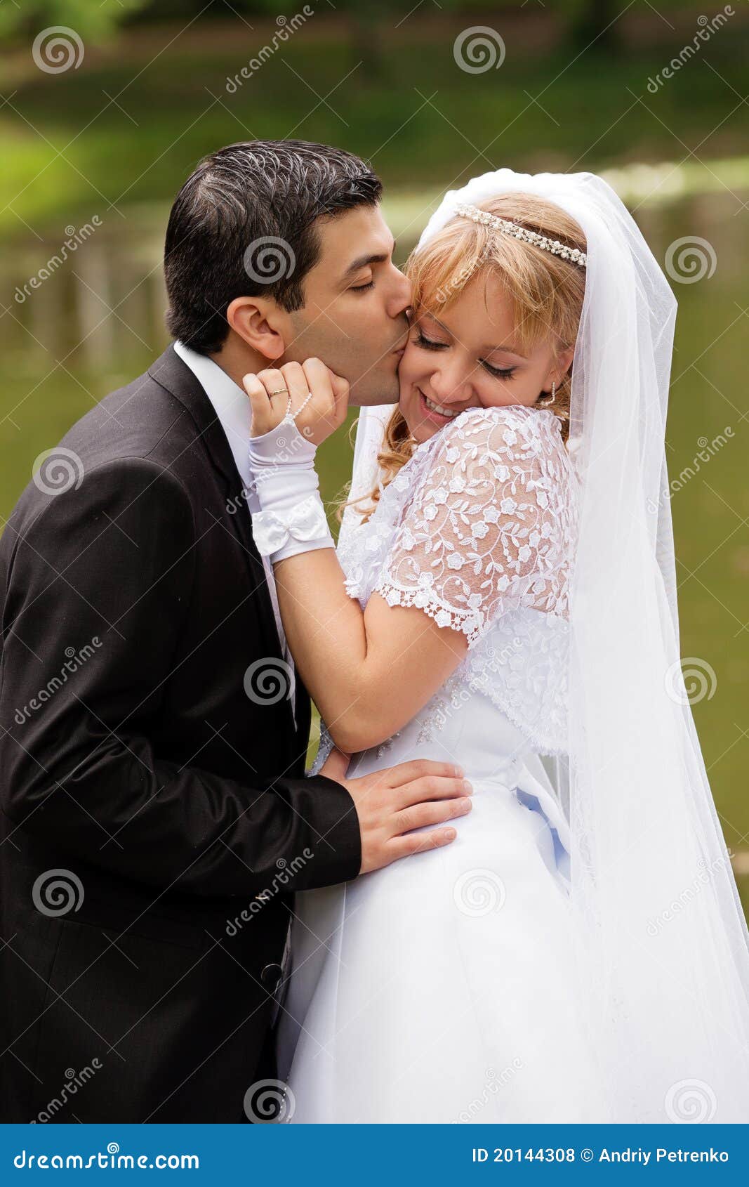 Bride and Groom at the Wedding Stock Photo - Image of feeling, dressed ...