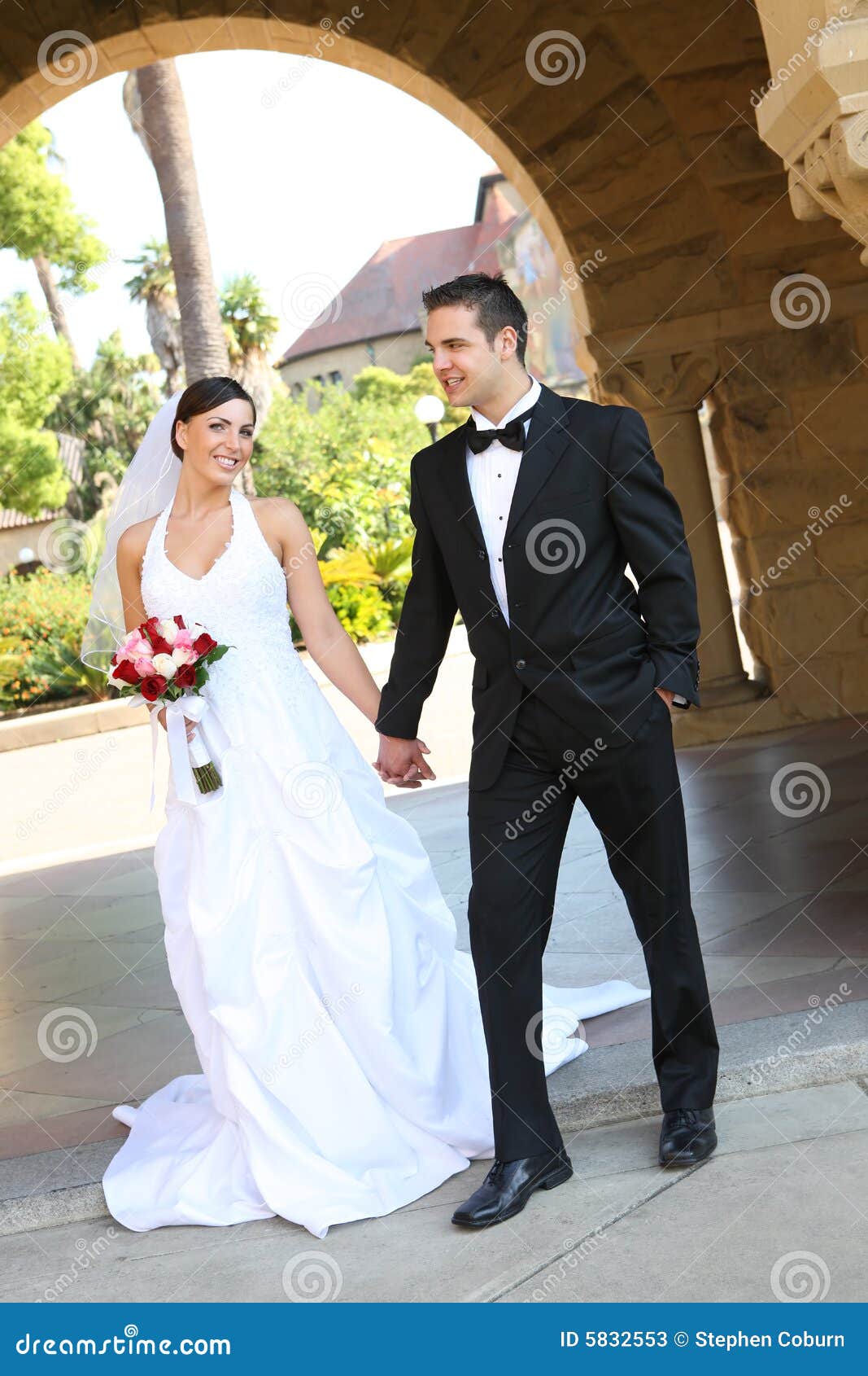 Bride and Groom at Wedding stock image. Image of happiness - 5832553