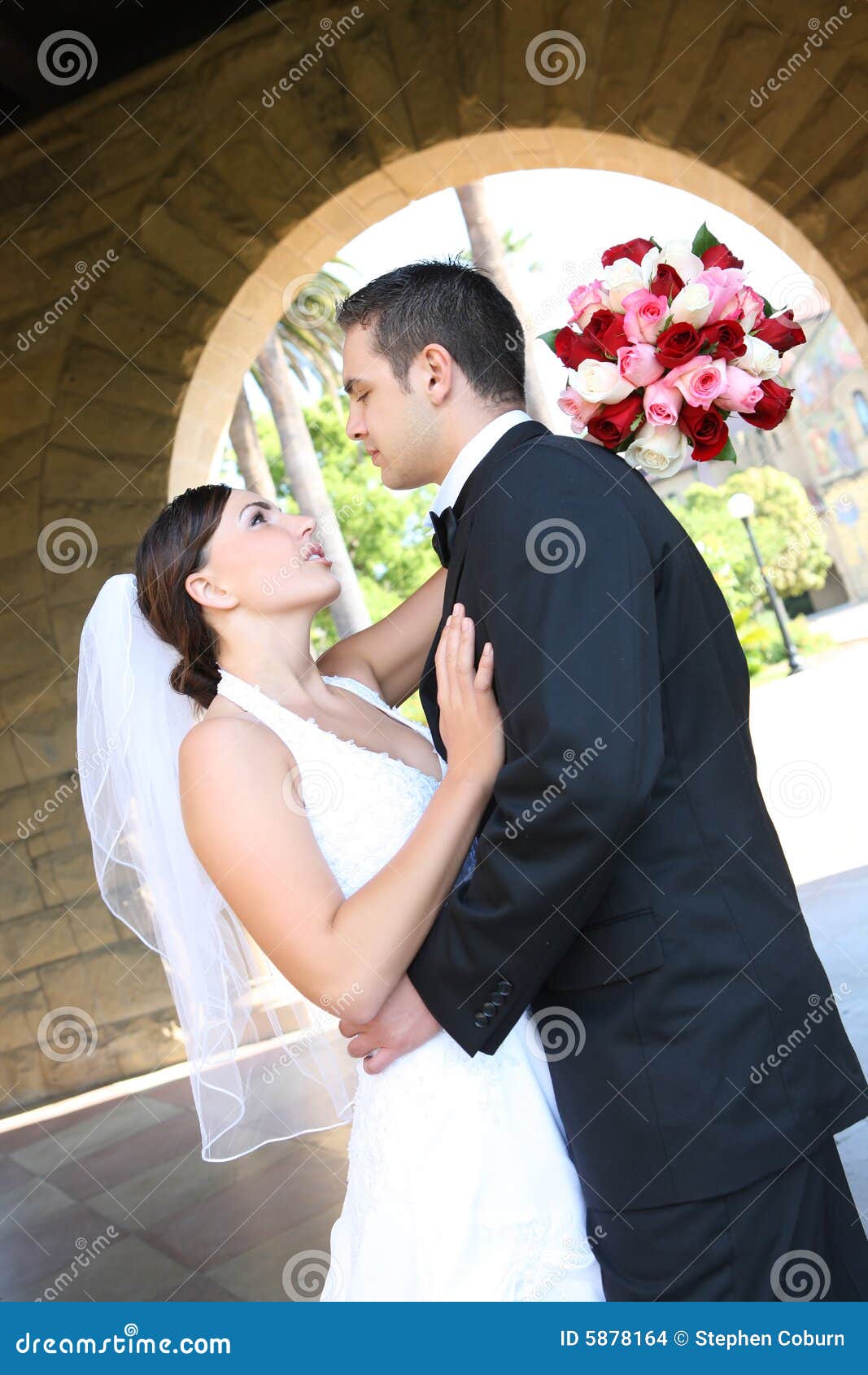 Bride and Groom at Wedding stock photo. Image of occasion - 5878164