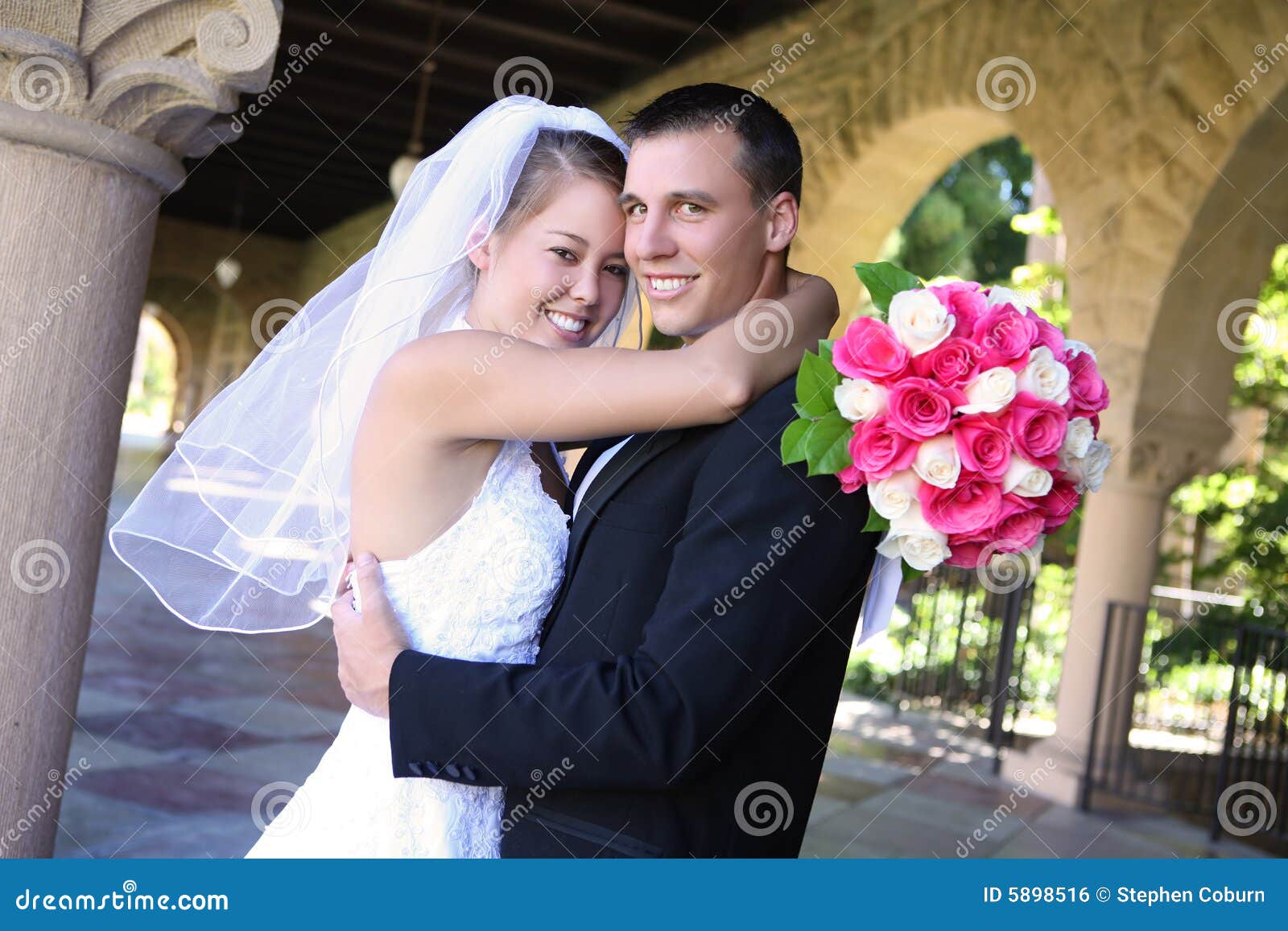 Bride and Groom at Wedding stock photo. Image of ethnic - 5898516