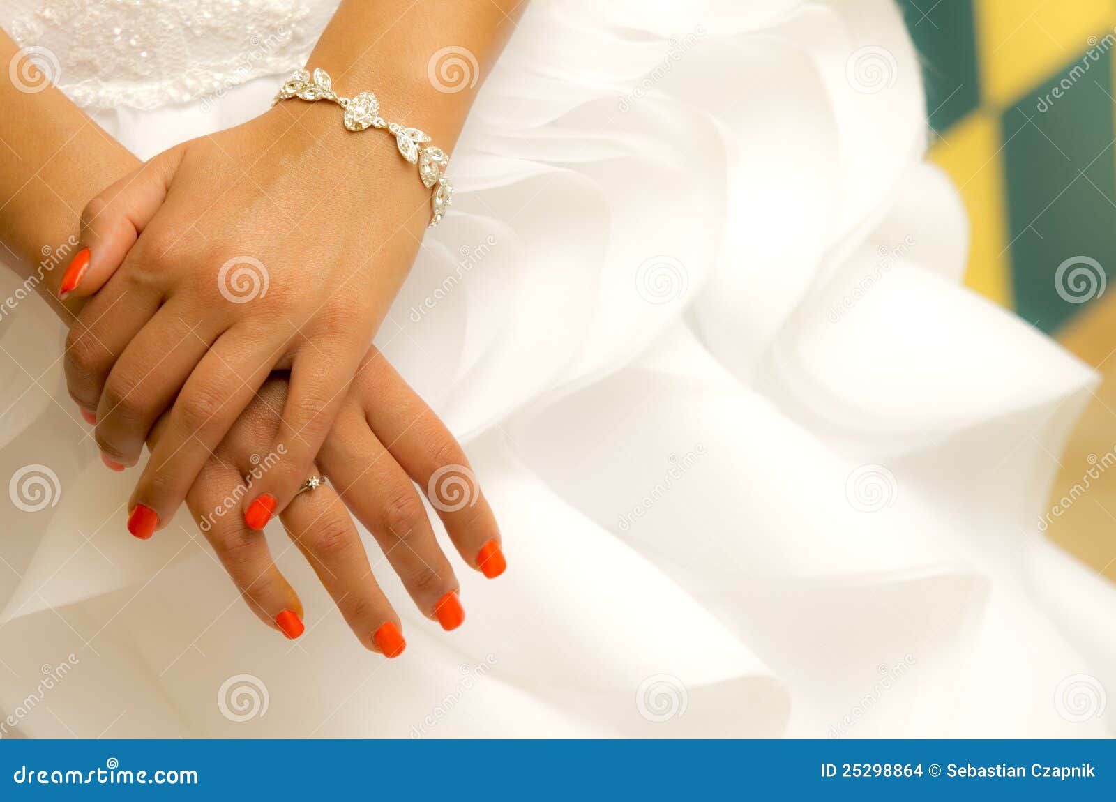 Bride hands stock photo. Image of fingernails, white - 25298864
