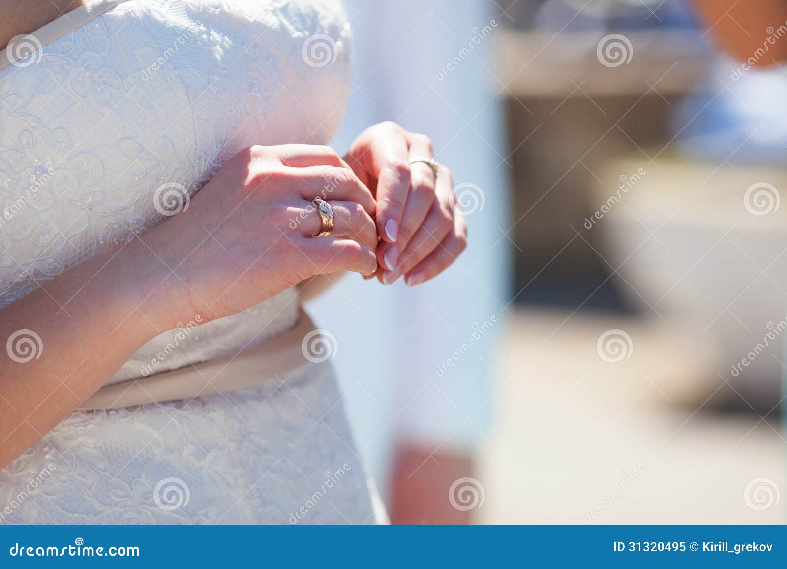 Bride hands stock image. Image of celebration, ring, ceremony - 31320495