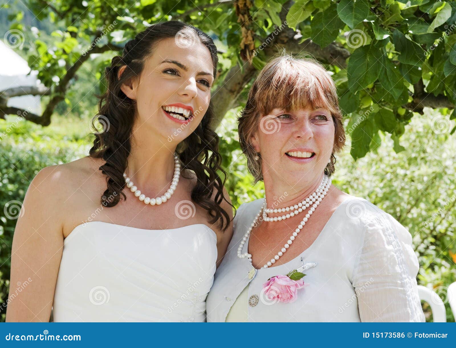 Bride and Her Mother Enjoying a Quiet Moment Stock Photo - Image of ...