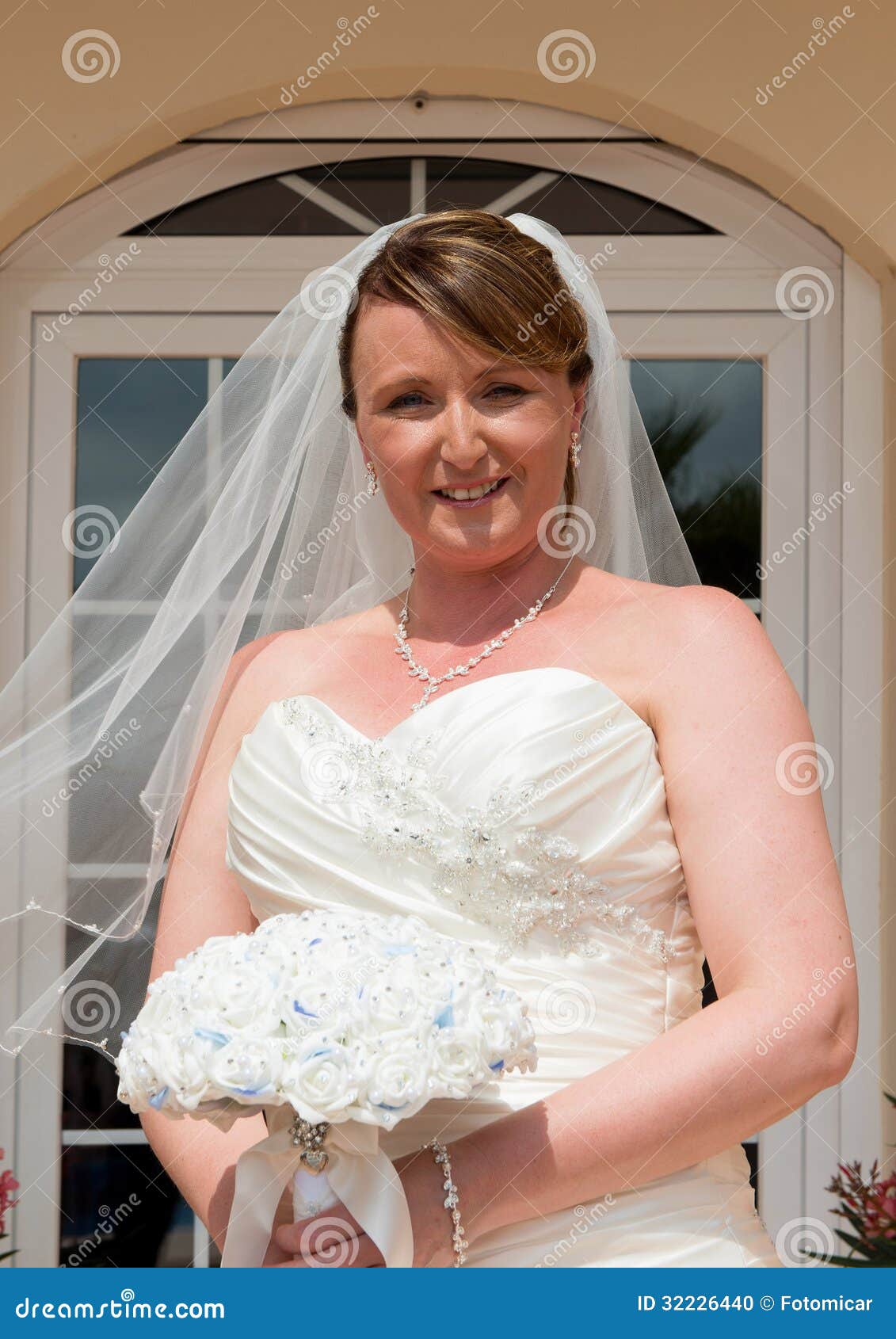 Bride on her wedding day stock photo. Image of close - 32226440