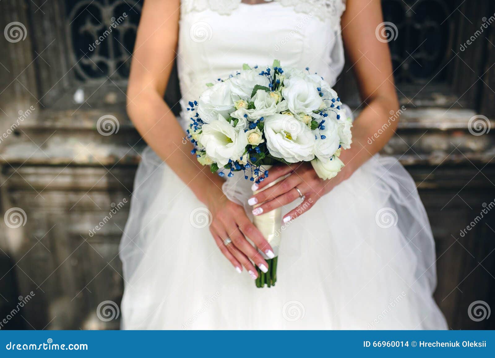 Bride Holding Beautiful Wedding Bouquet Stock Photo - Image of hand ...