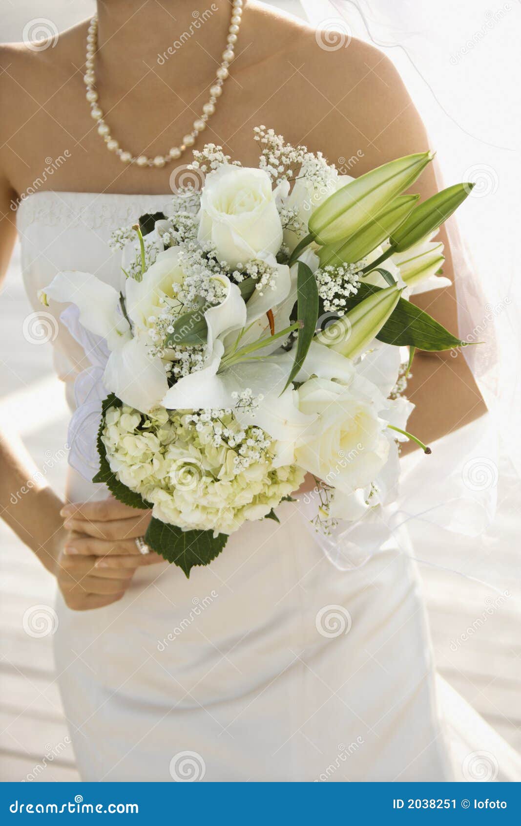 Bride holding bouquet. stock image. Image of adult, outdoors - 2038251