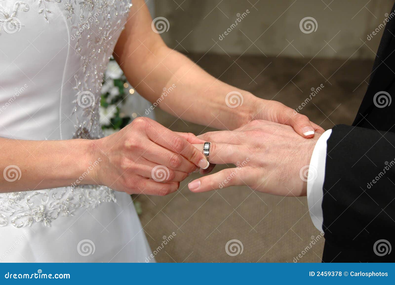 The Bride Inserting a Ring Int Stock Photo - Image of jewelry ...