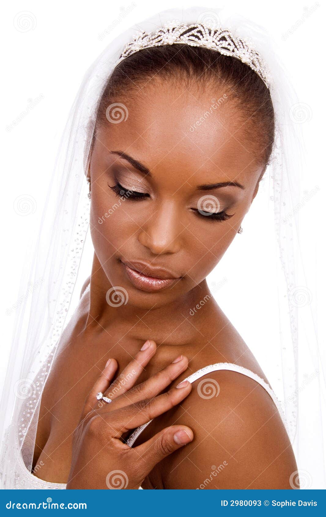 Bride looking down. stock image. Image of fresh, artist - 2980093