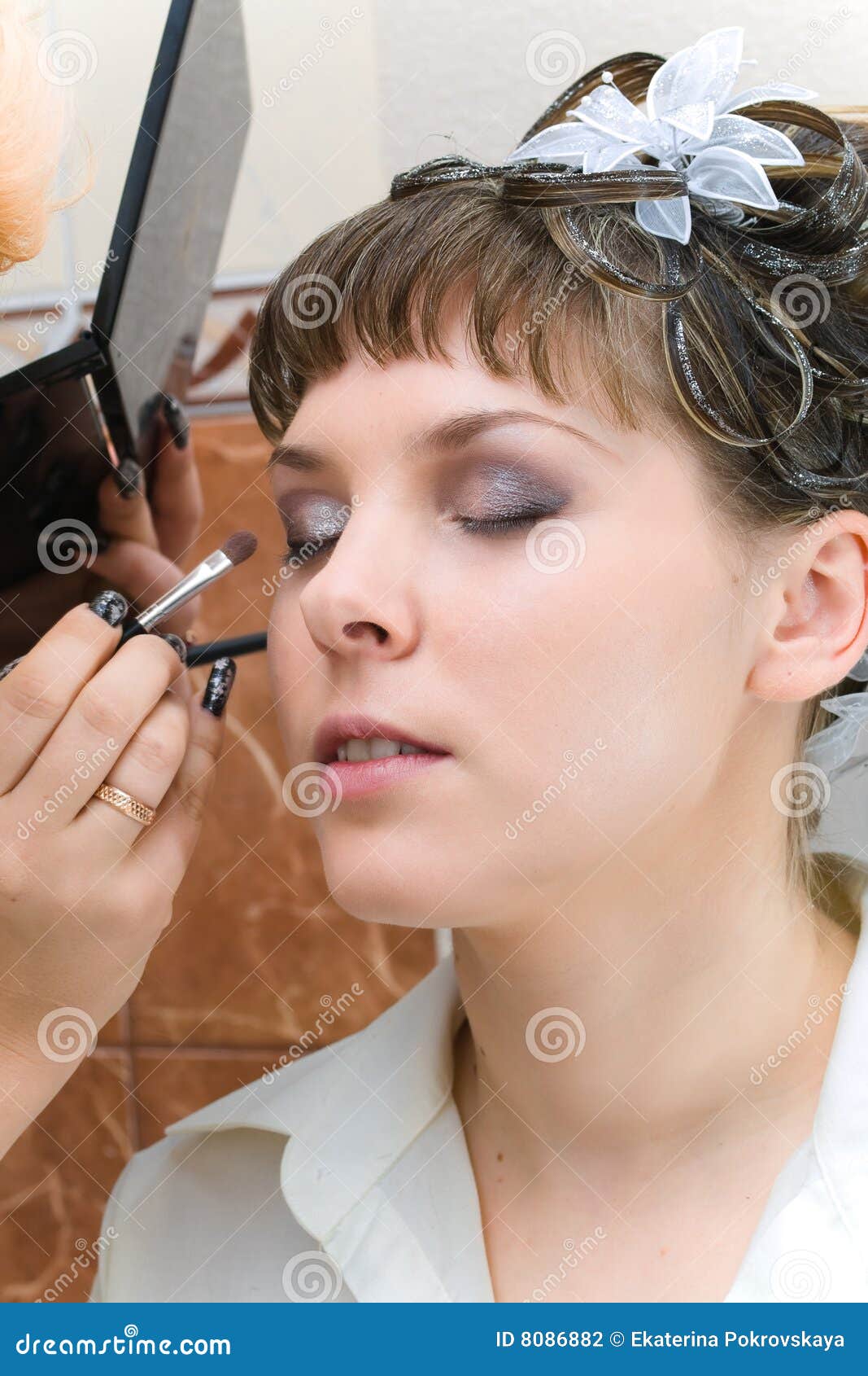 Bride make up stock photo. Image of females, makeup, girl - 8086882