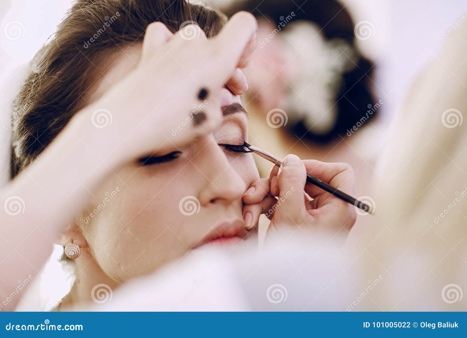 Bride with makeup stock photo. Image of caucasian, beautiful - 101005022