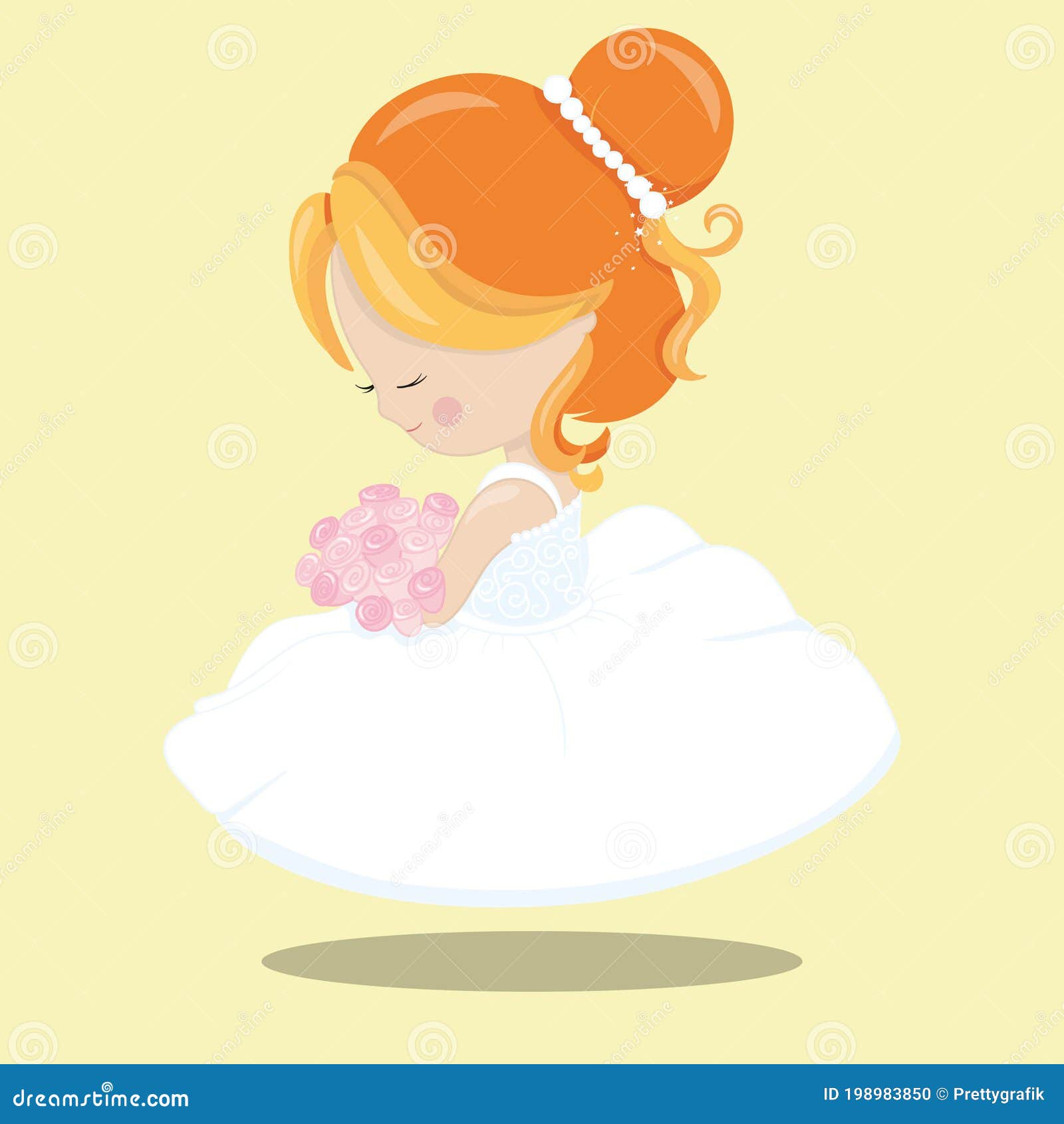 Bride orange sitting 08 stock vector. Illustration of bride - 198983850