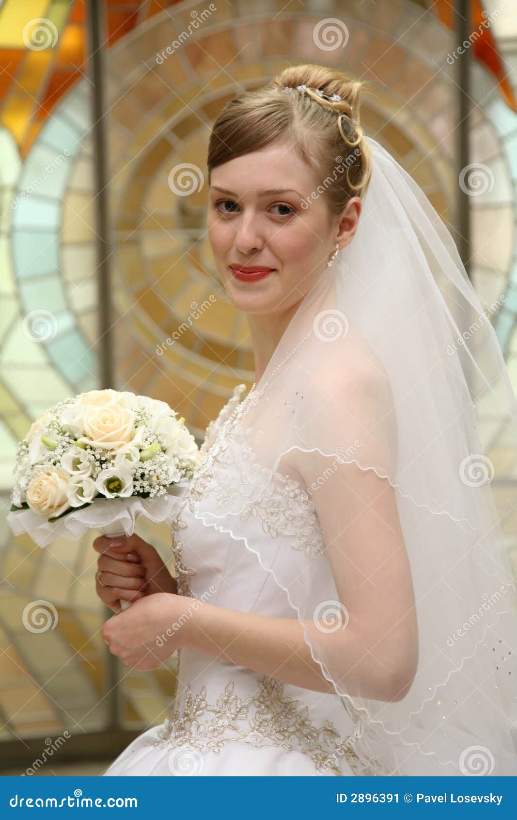Bride portrait stock image. Image of cheerful, happiness - 2896391