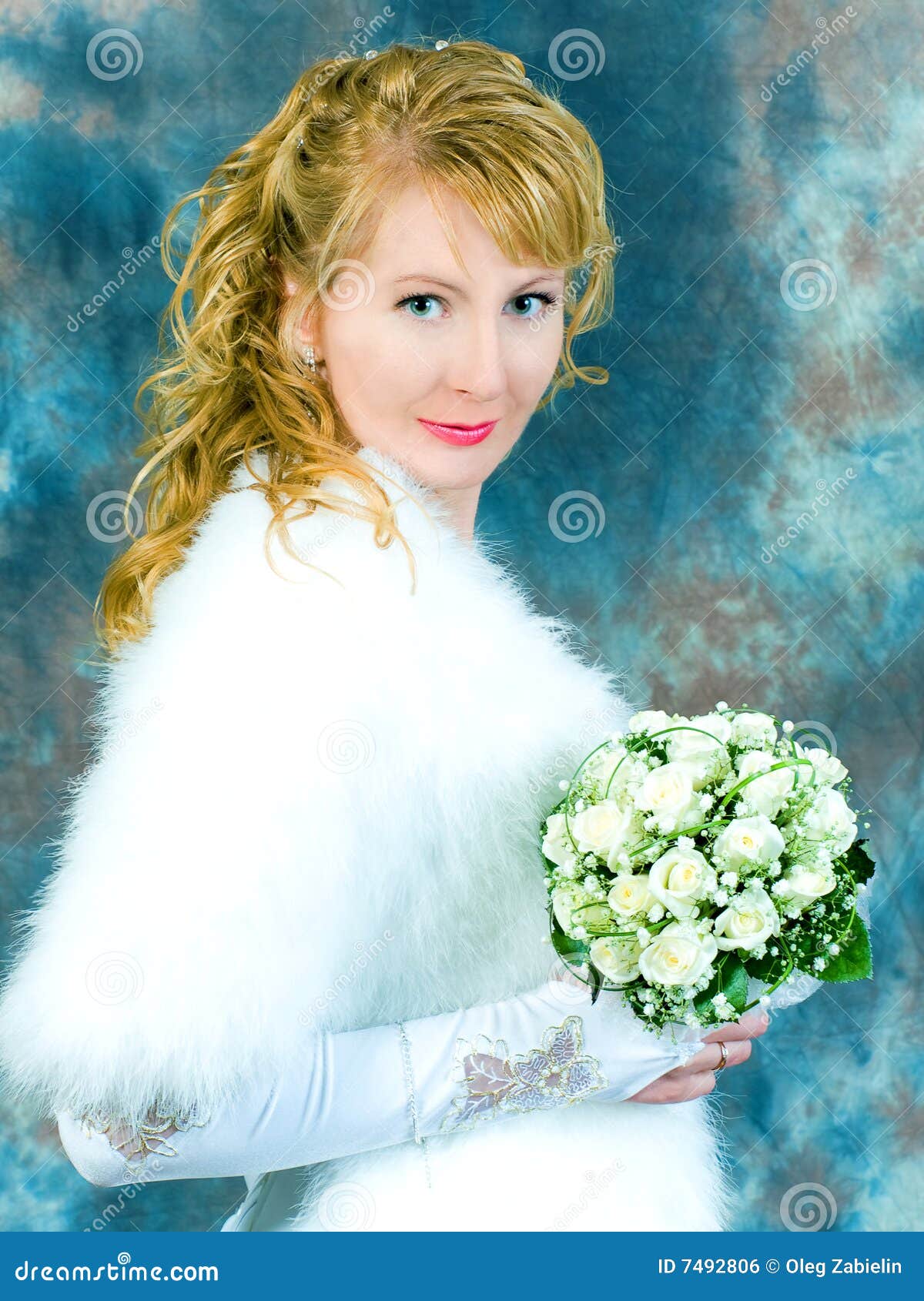 Bride portrait stock photo. Image of pearl, rose, adult - 7492806