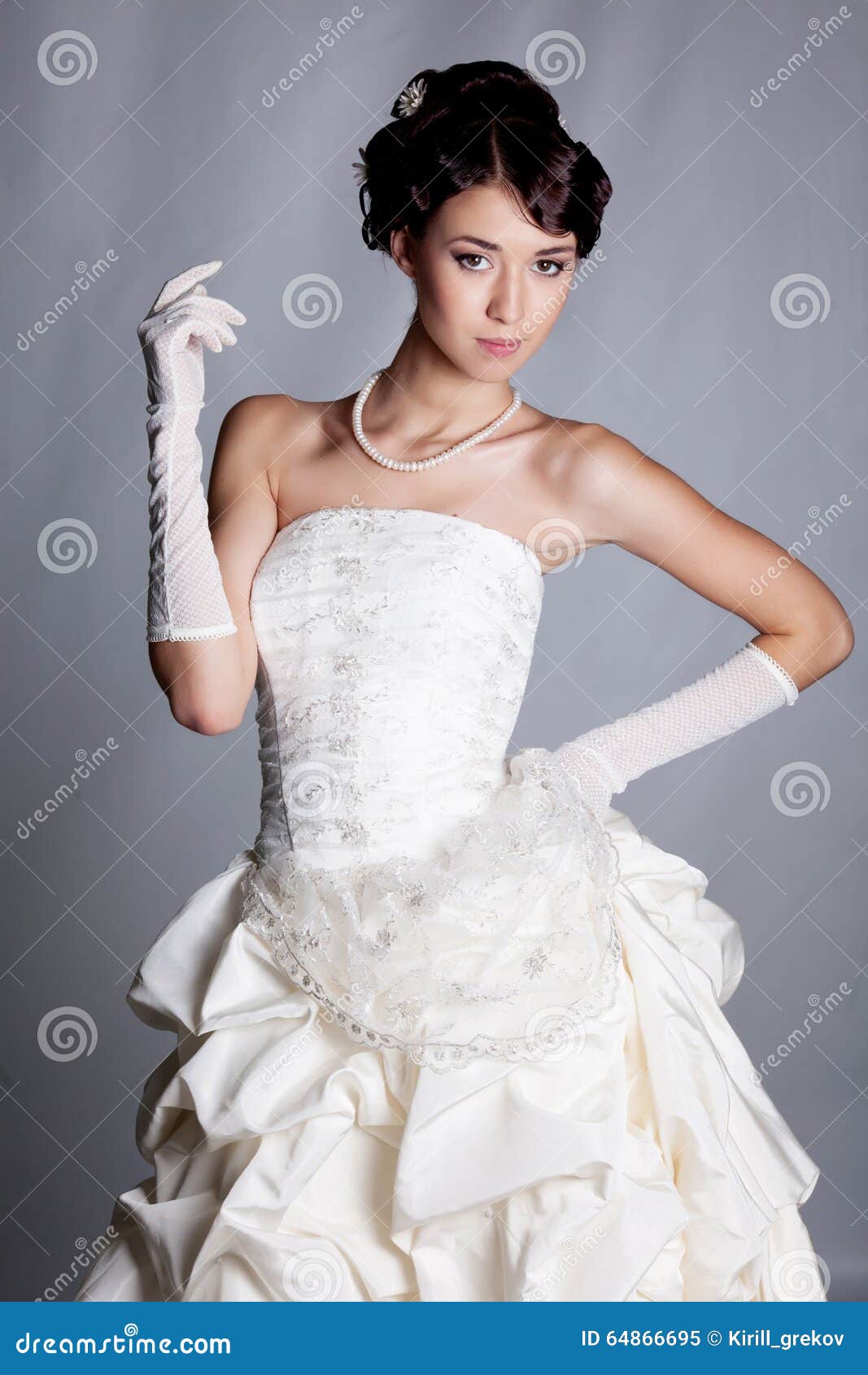 Bride portrait in studio stock image. Image of healthy - 64866695