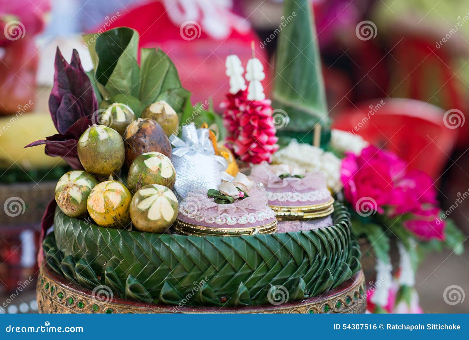 Bride Price Money And Gold In Traditional Wedding Ceremony Thailand ...