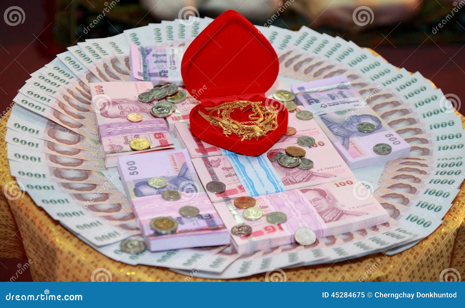 Bride-price in Thai Wedding ,thailand Stock Image - Image of stand ...