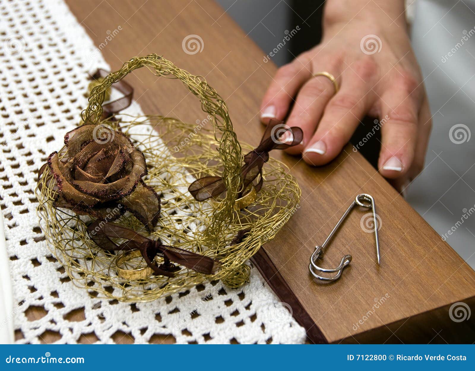 Bride ring and pin stock photo. Image of decoration, ring - 7122800