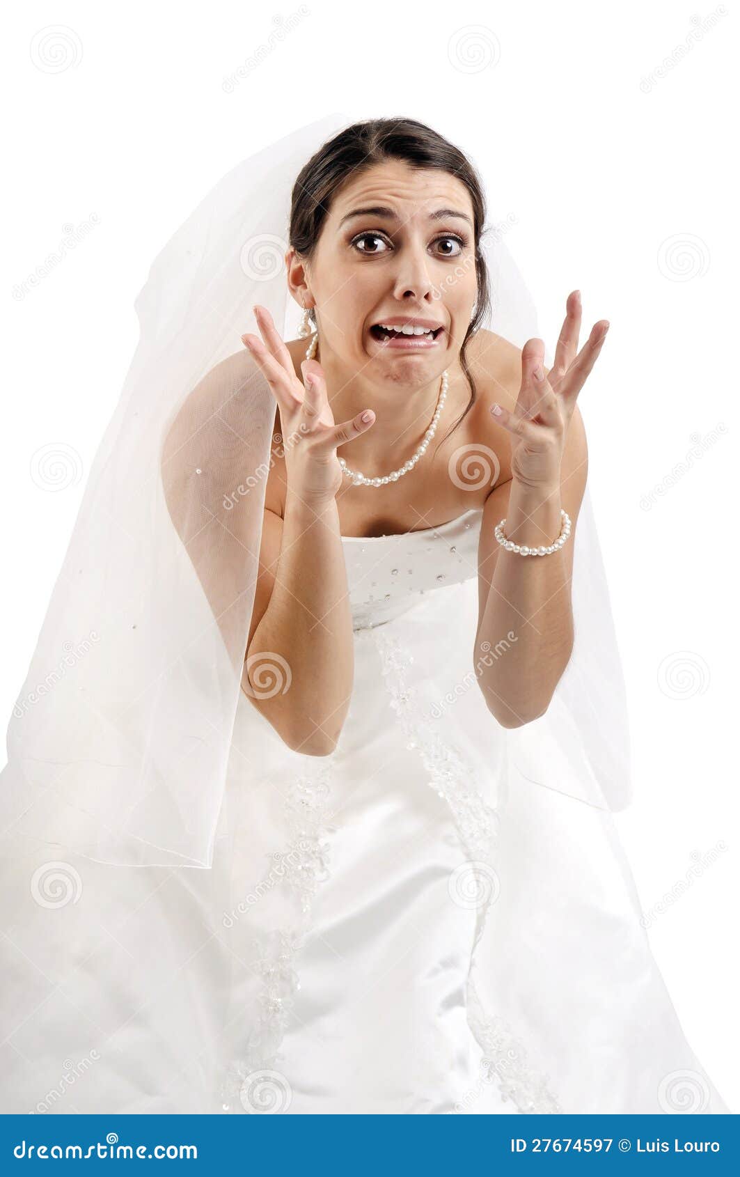 Bride s fear... stock image. Image of fear, engagement - 27674597