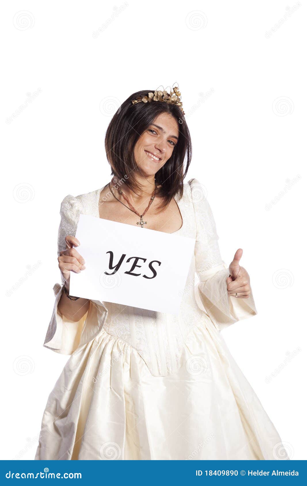 Bride Saying YES To Marriage Stock Photo - Image of choose, majestic ...