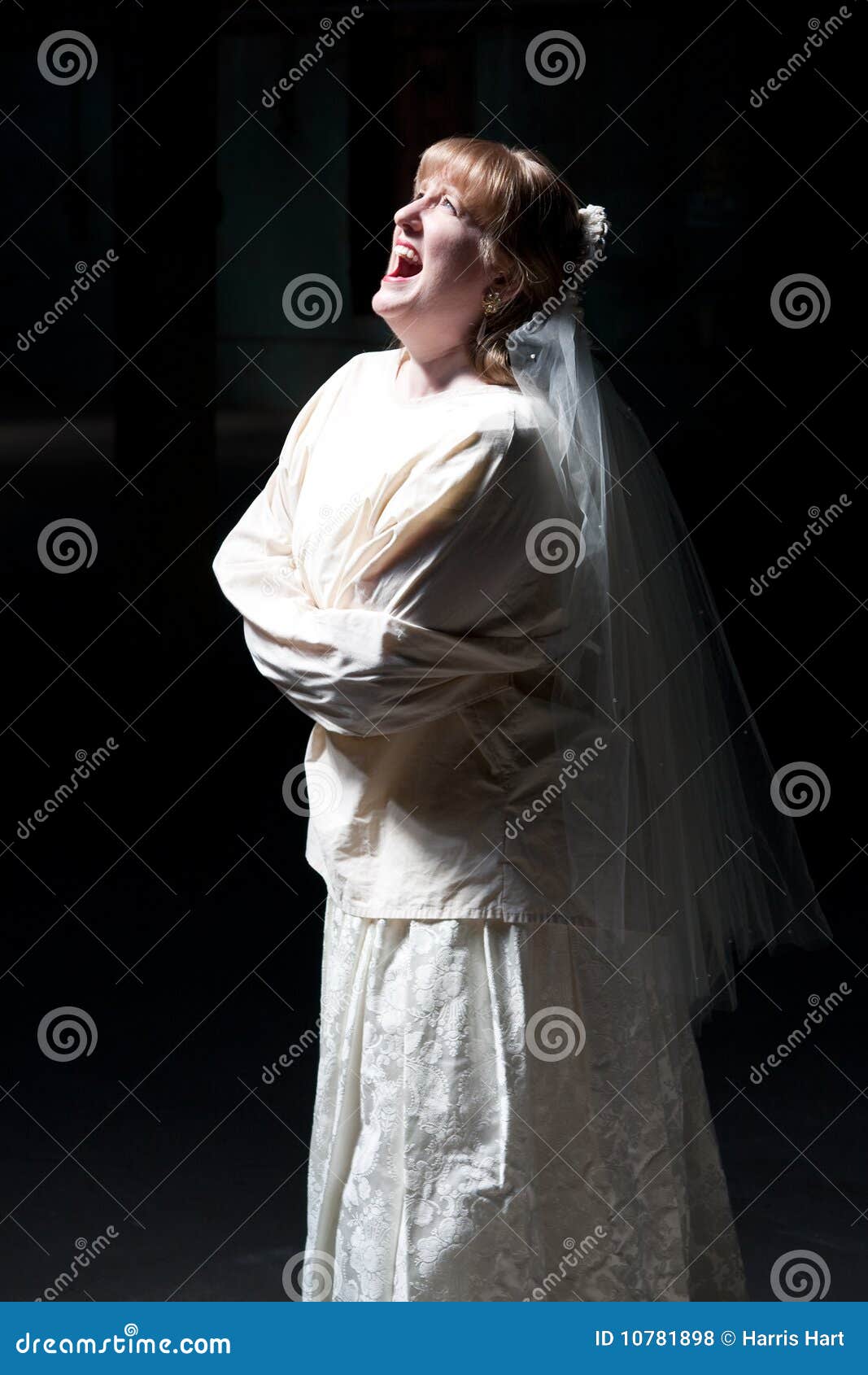Bride Screaming in Straight Jacket Stock Photo - Image of caucasion ...